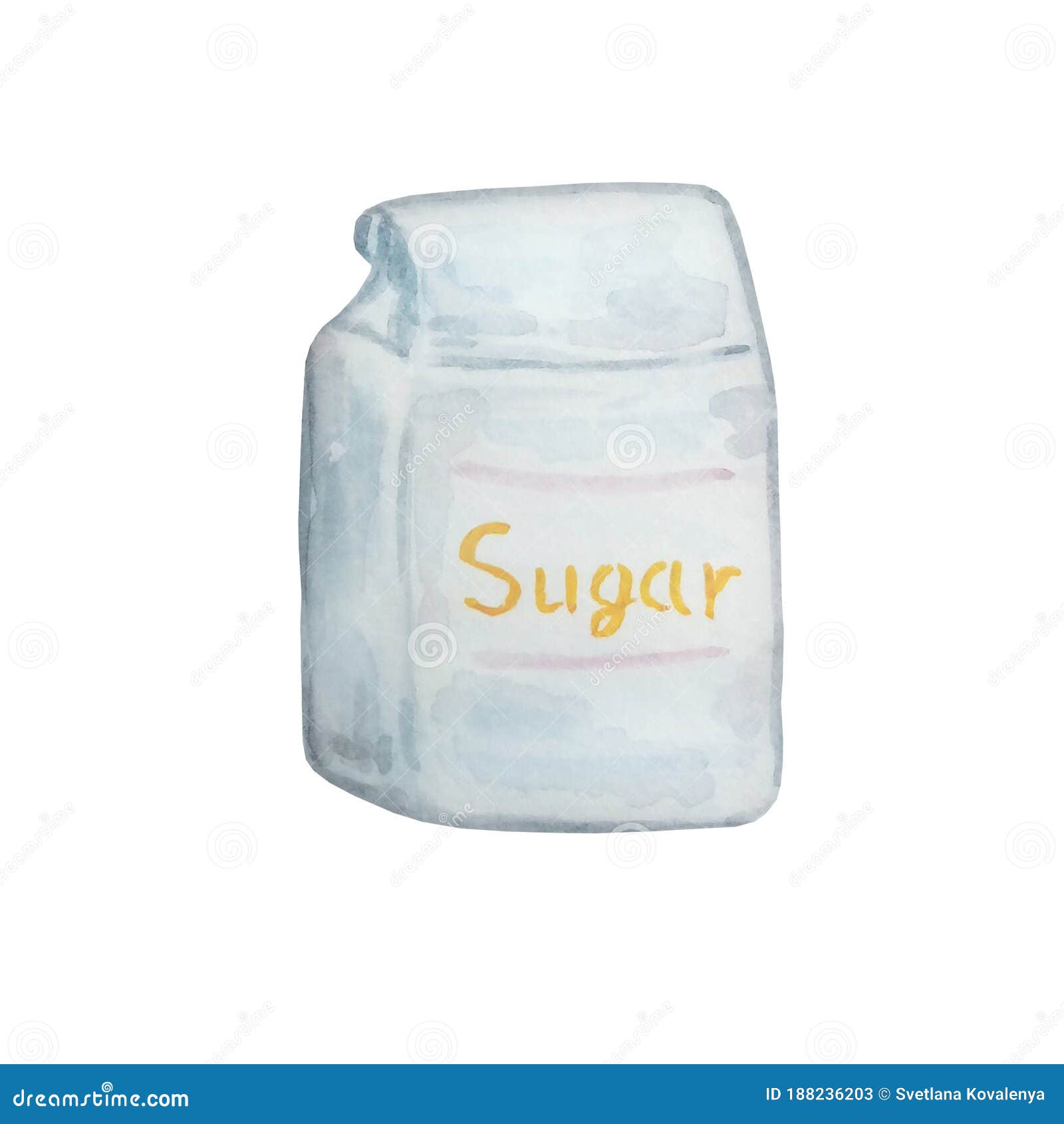 Sugar in a white bag stock illustration. Illustration of cooking ...