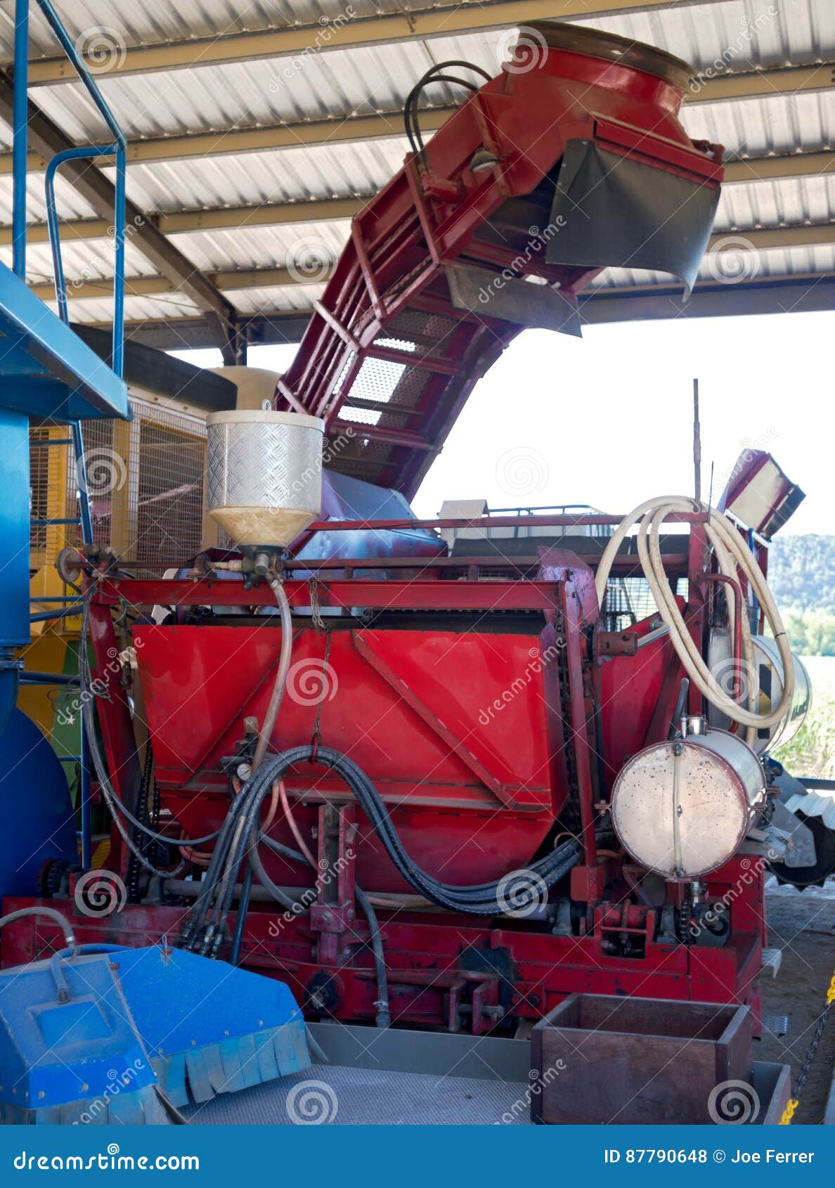 Sugarcane Harvesting Machine Stock Photo - Image of farming, mechanism ...