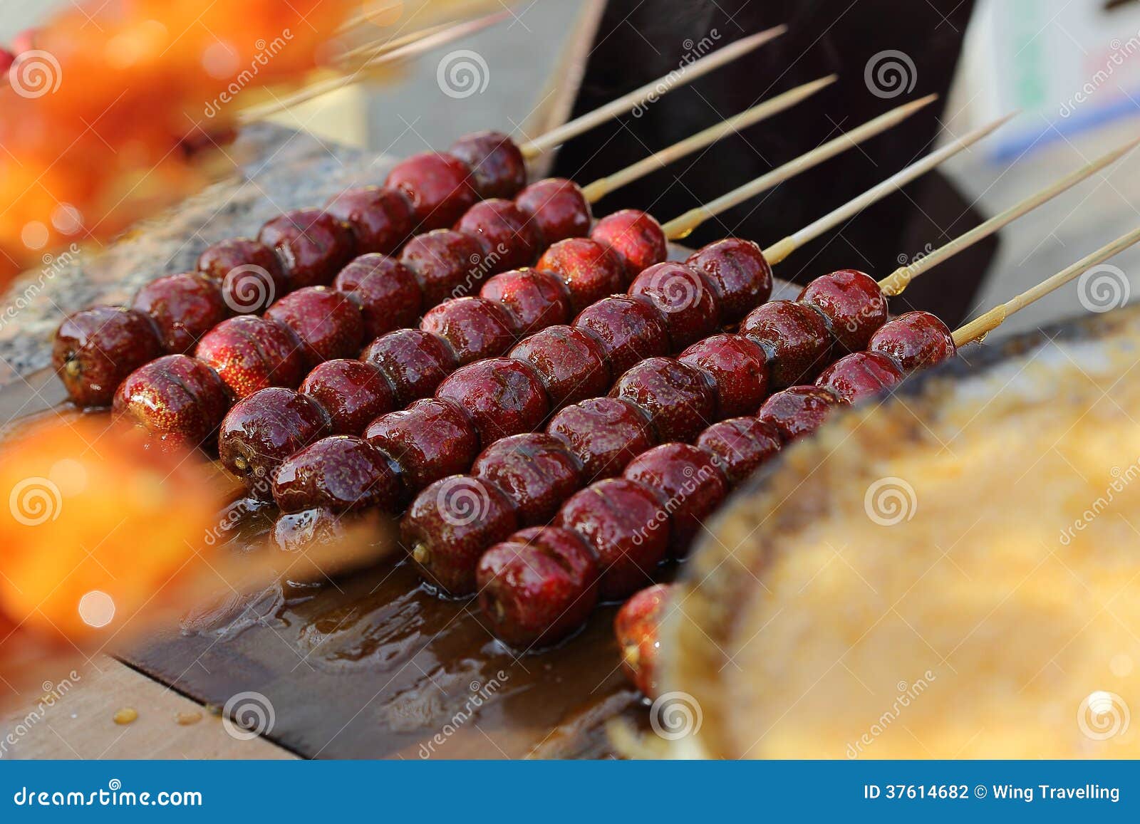 Sugarcoated haws stock photo. Image of fair, sour, sugarcoated - 37614682