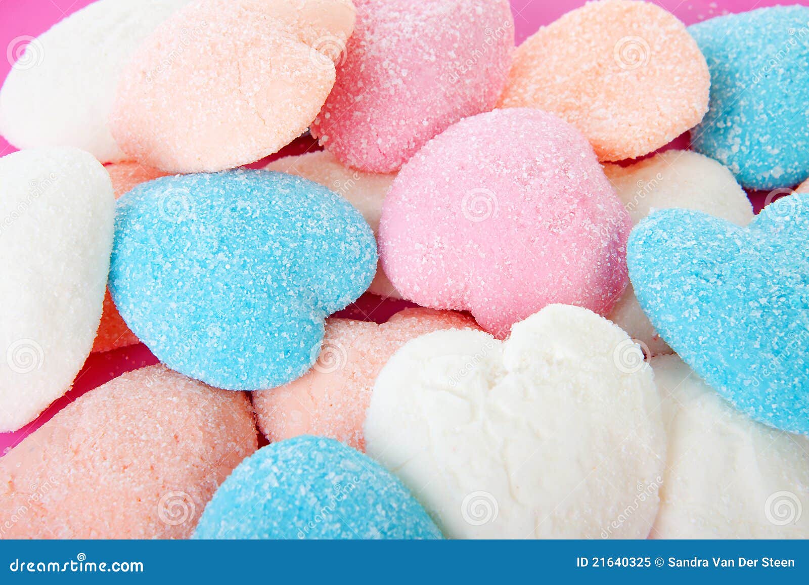 Sugared Candy in Shape of Hearts Stock Image - Image of close, love ...