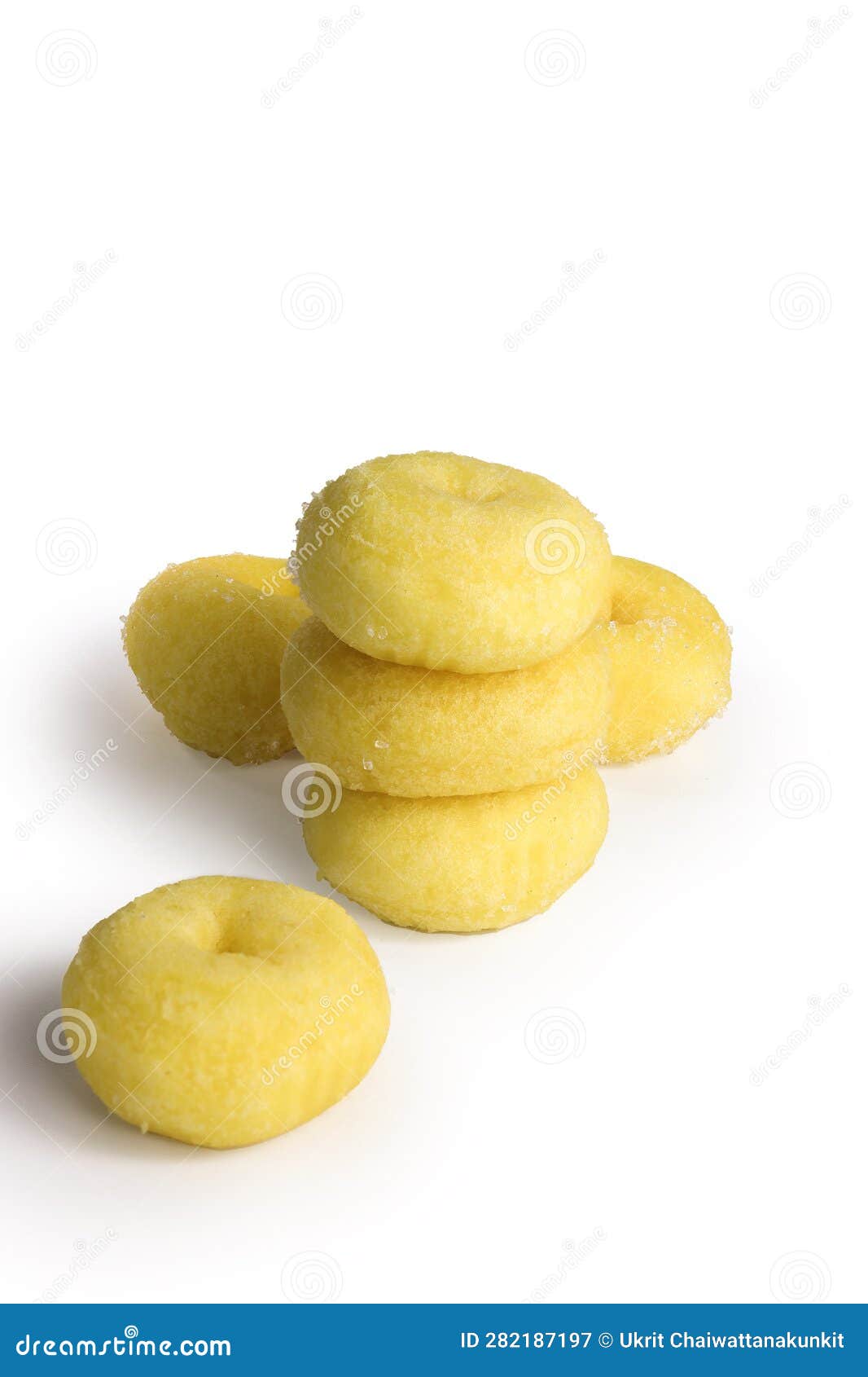 Sugared Mini Donut on White Background. Stock Image - Image of lunch ...