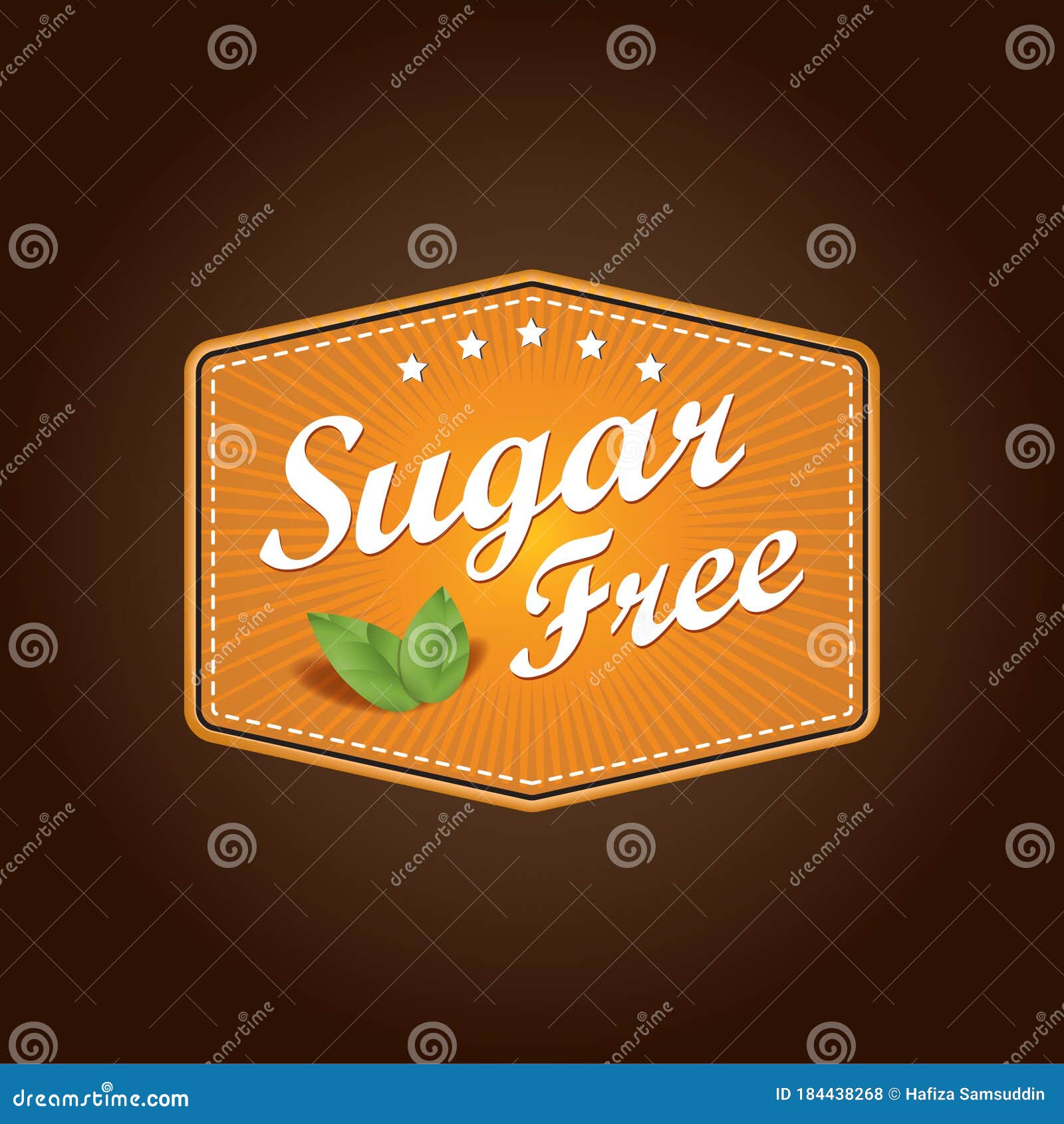 Sugarfree Badge. Vector Illustration Decorative Background Design Stock ...