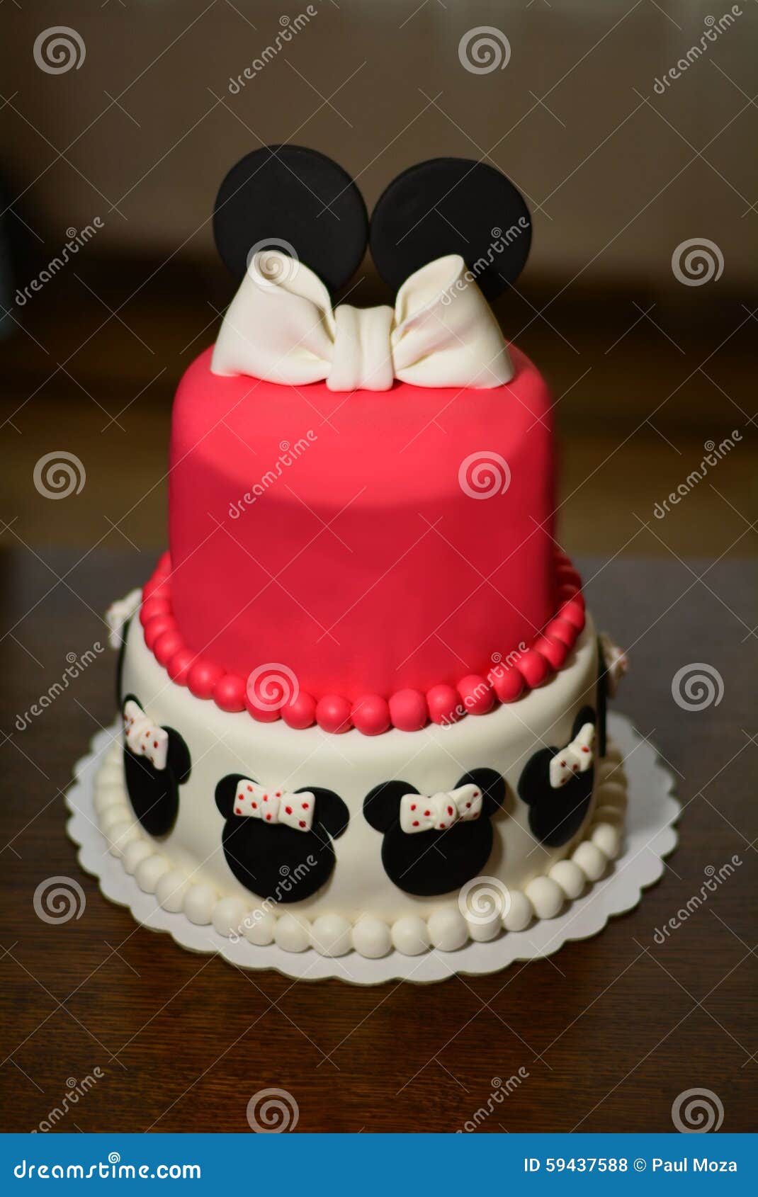 Sugarpaste Cake in Mini-mouse Shape. Stock Photo - Image of connecting ...