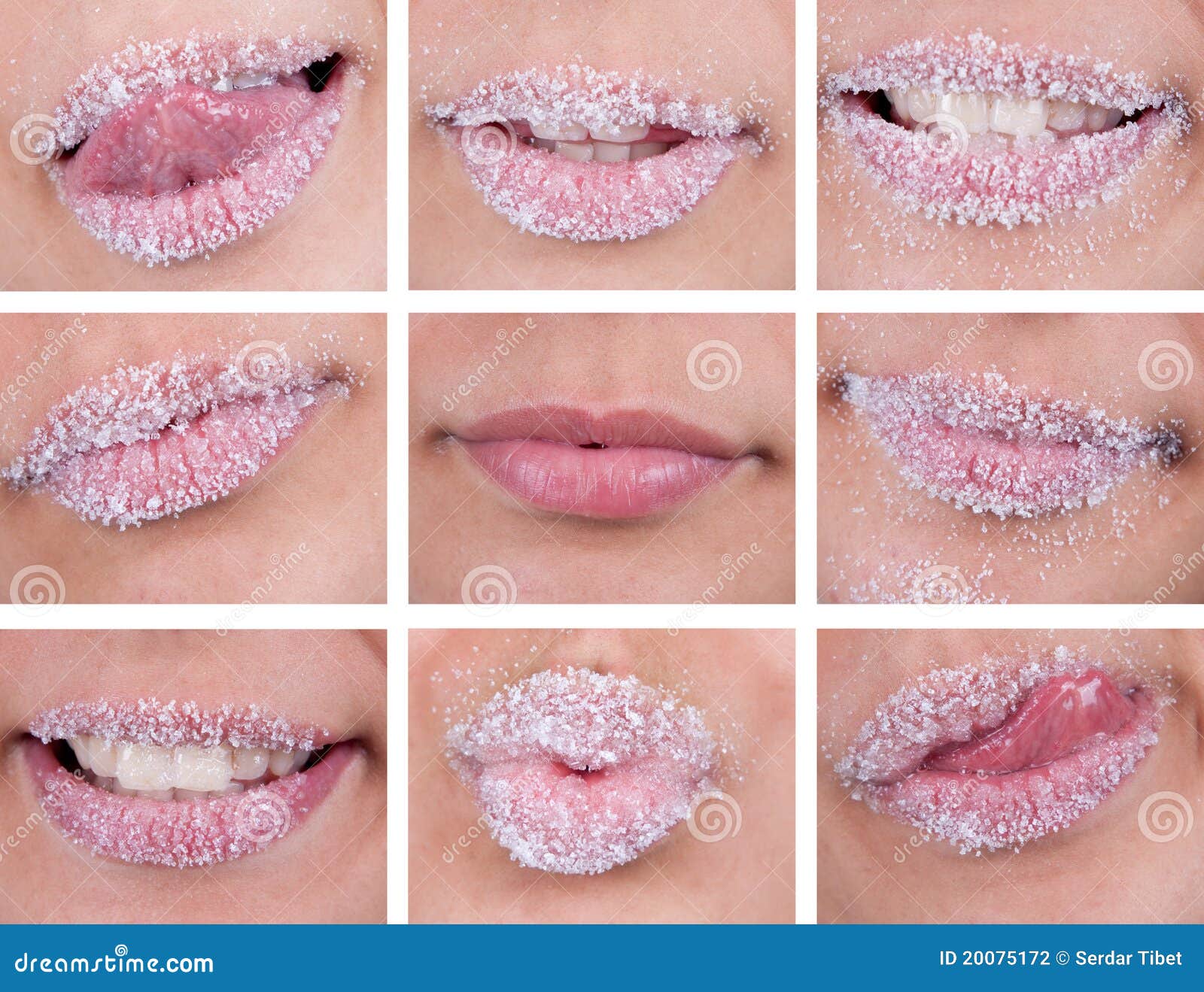 Sugary lips collage stock photo. Image of design, makeup - 20075172