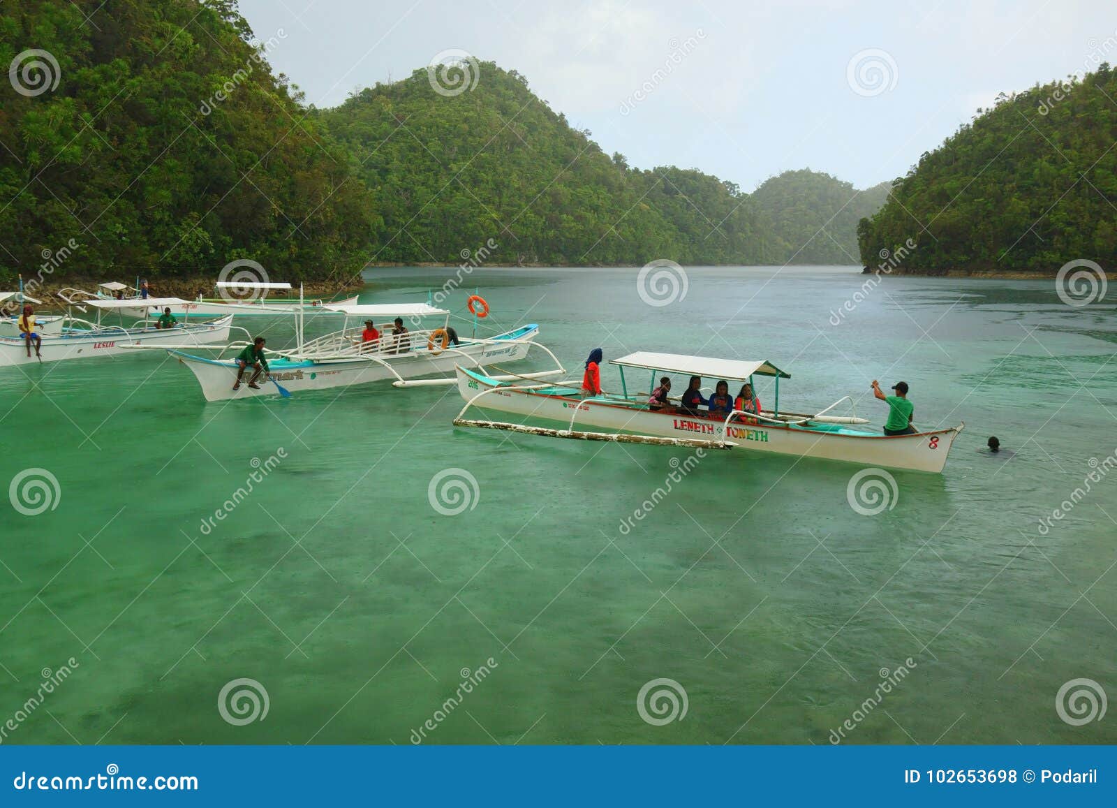 Sugba Lagoon editorial stock photo. Image of asia, jungle - 102653698