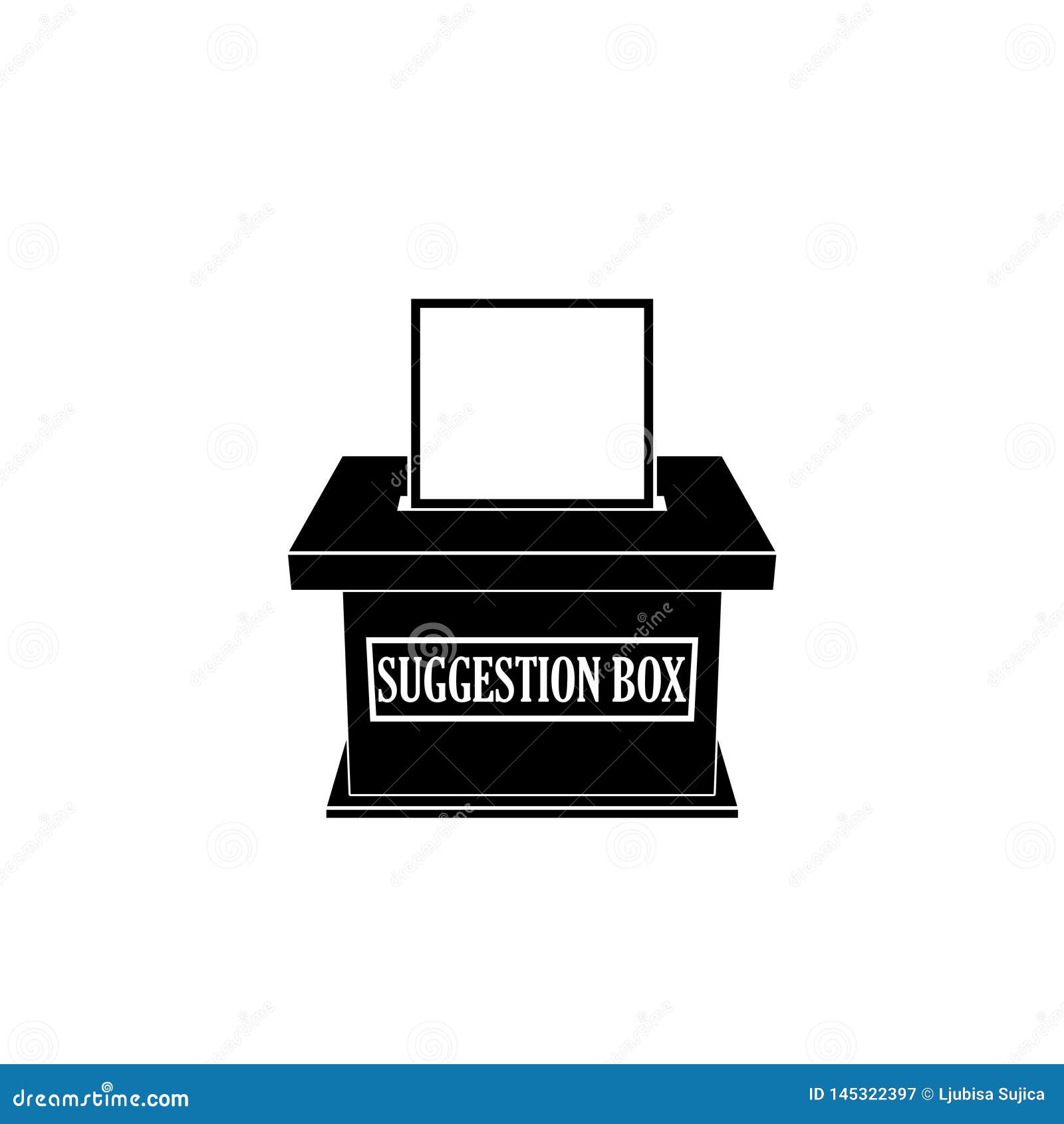 Suggestion Box with Feedback Notes, Icon or Sign Stock Vector ...
