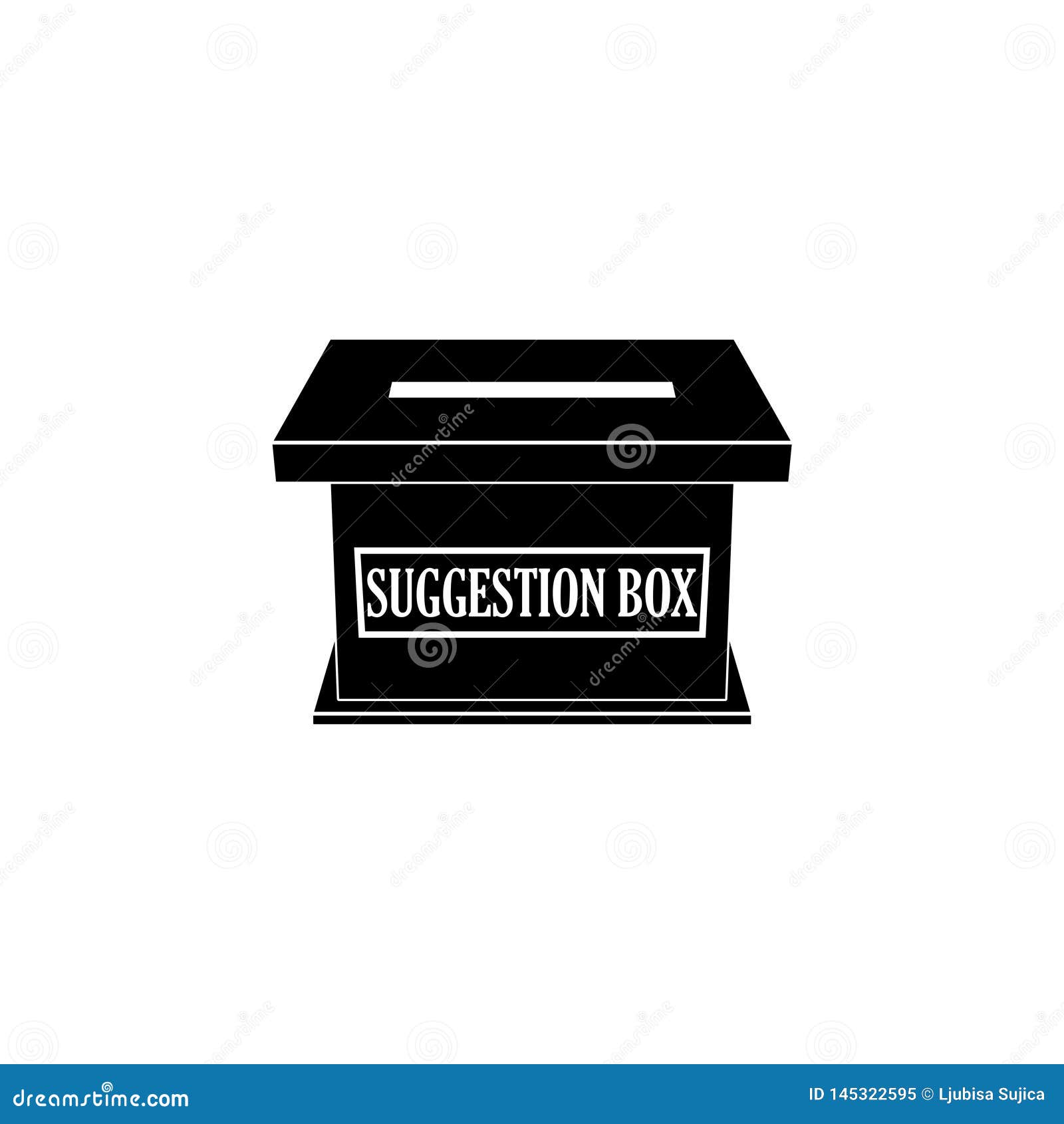 Suggestion Box with Feedback Notes, Icon or Sign Stock Vector ...