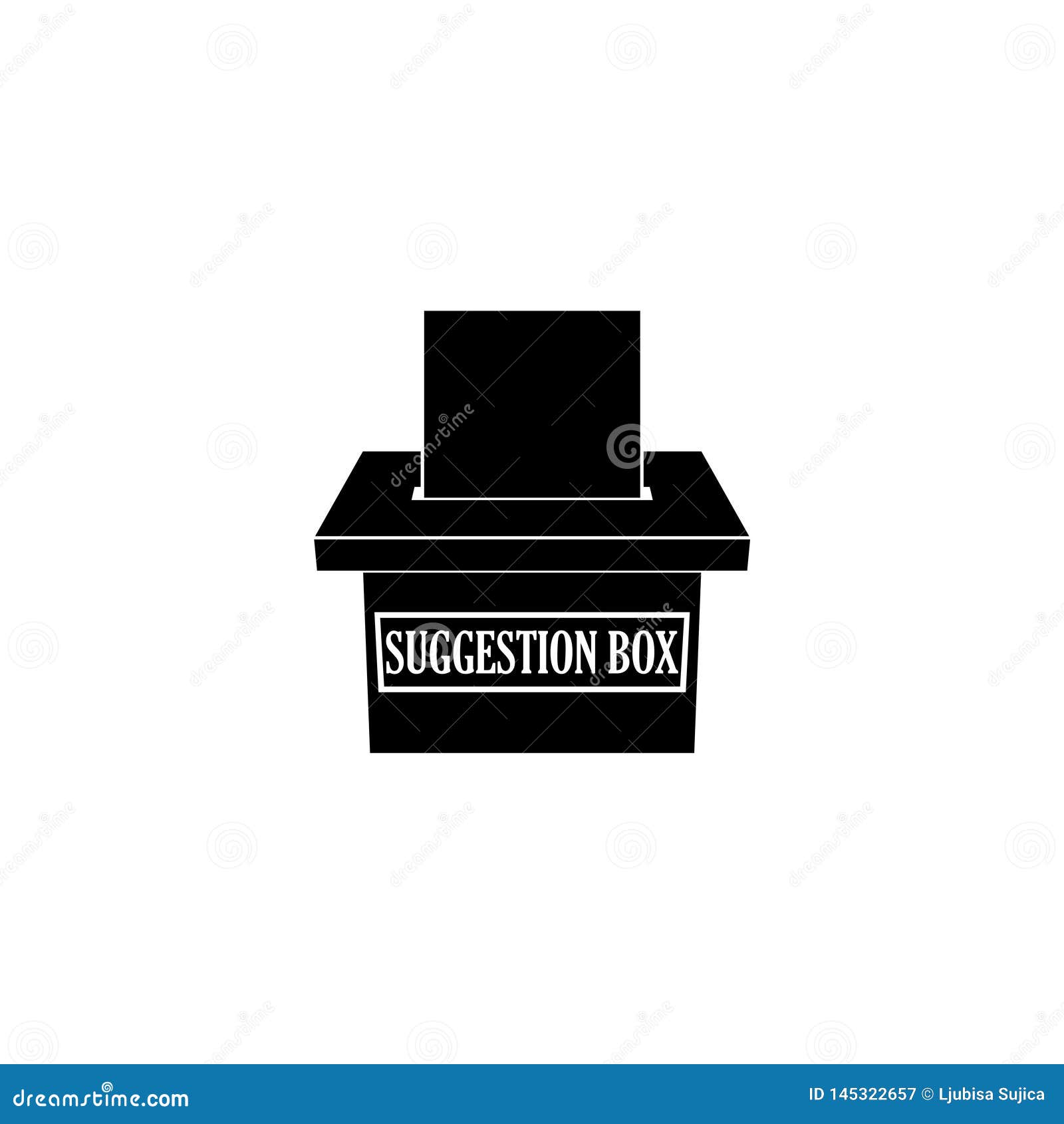 Suggestion Box with Feedback Notes, Icon or Sign Stock Vector ...