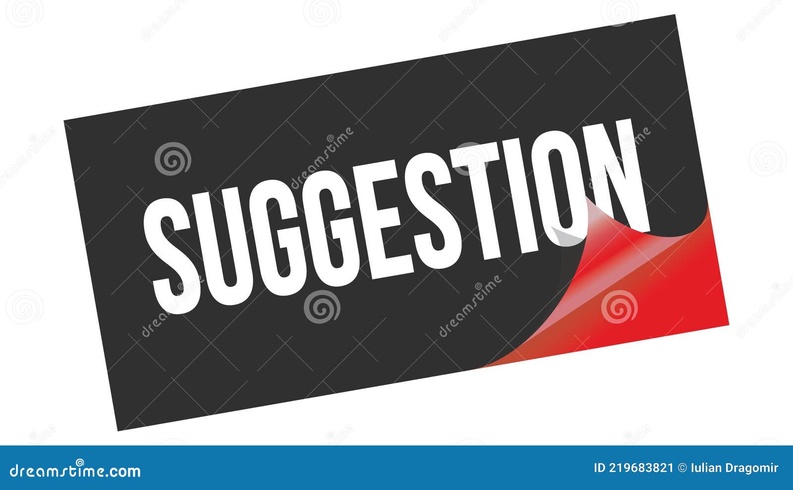 SUGGESTION Text on Black Red Sticker Stamp Stock Illustration ...