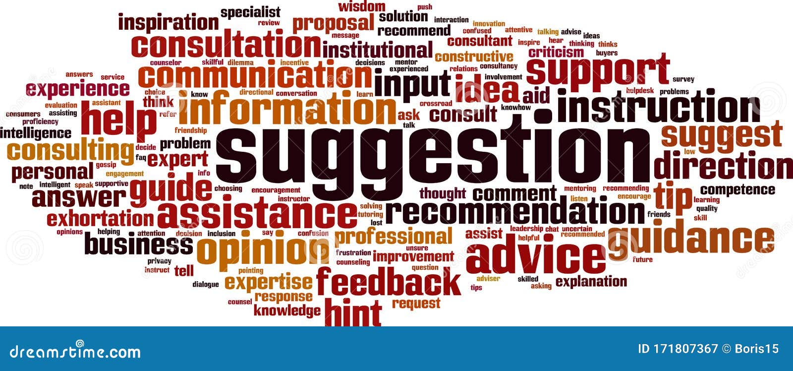 Suggestion word cloud stock vector. Illustration of direction - 171807367