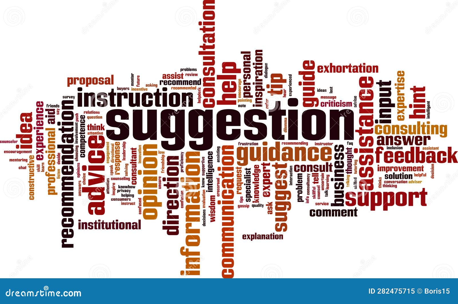Suggestion word cloud stock vector. Illustration of institutional ...