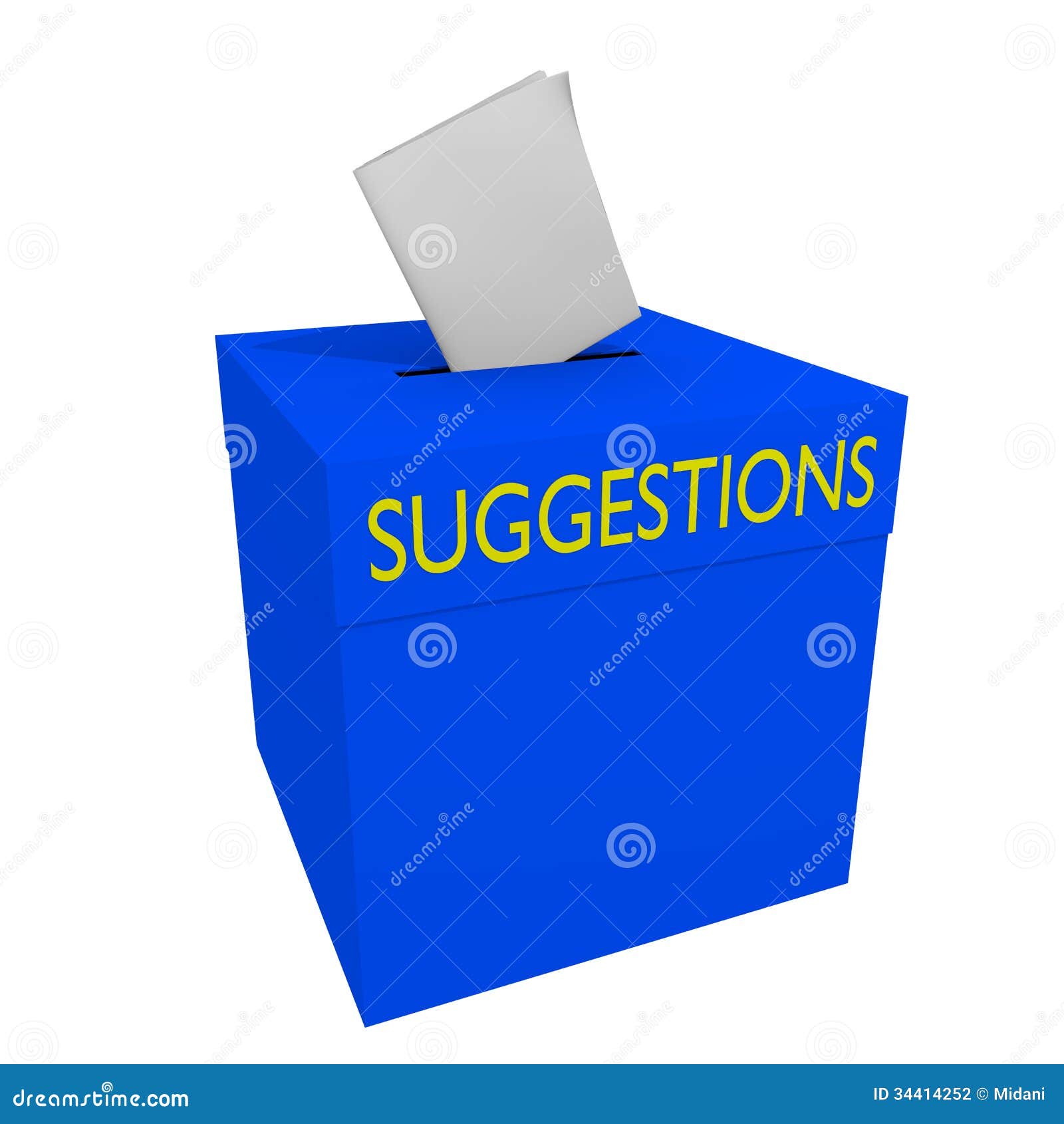 Suggestions box stock illustration. Illustration of change - 34414252