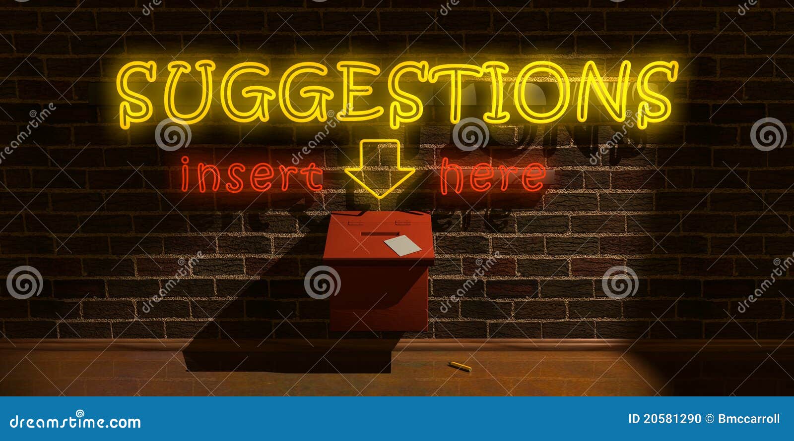 Suggestions Box - Front View Stock Illustration - Illustration of sign ...