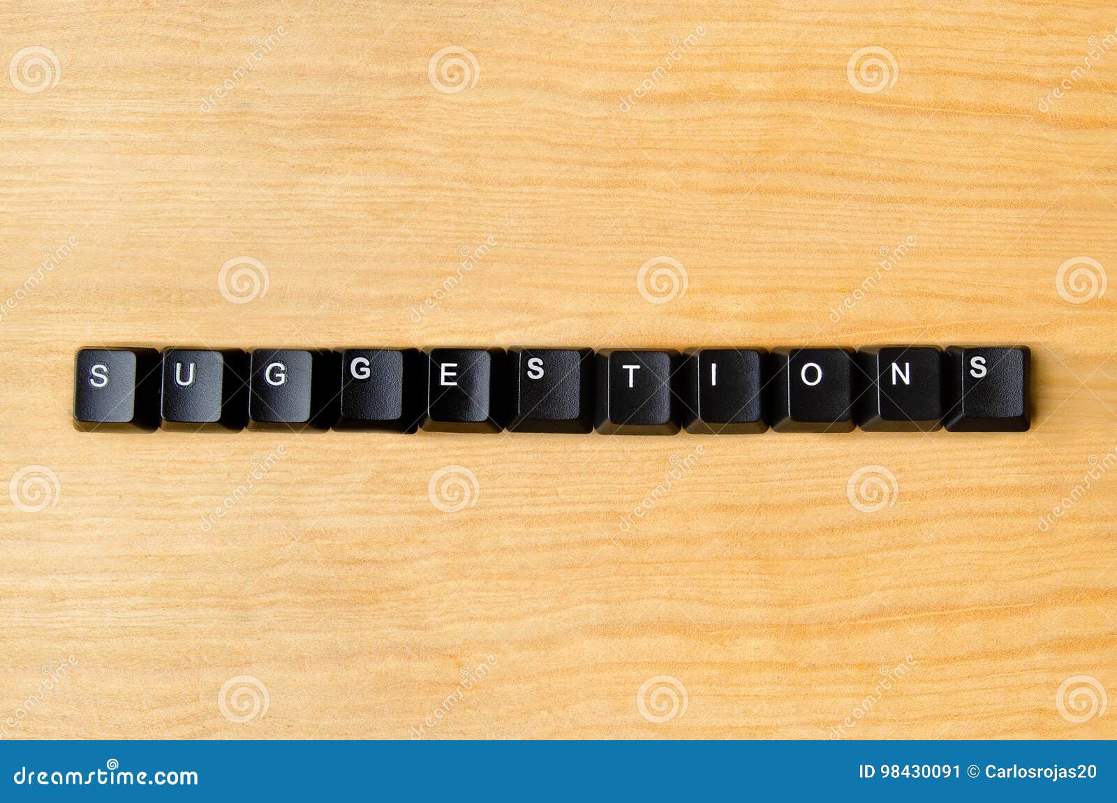 Suggestions word stock image. Image of letters, tech - 98430091