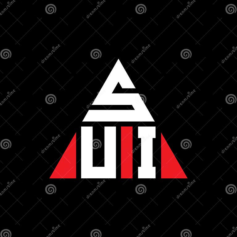 SUI Triangle Letter Logo Design with Triangle Shape. SUI Triangle Logo ...