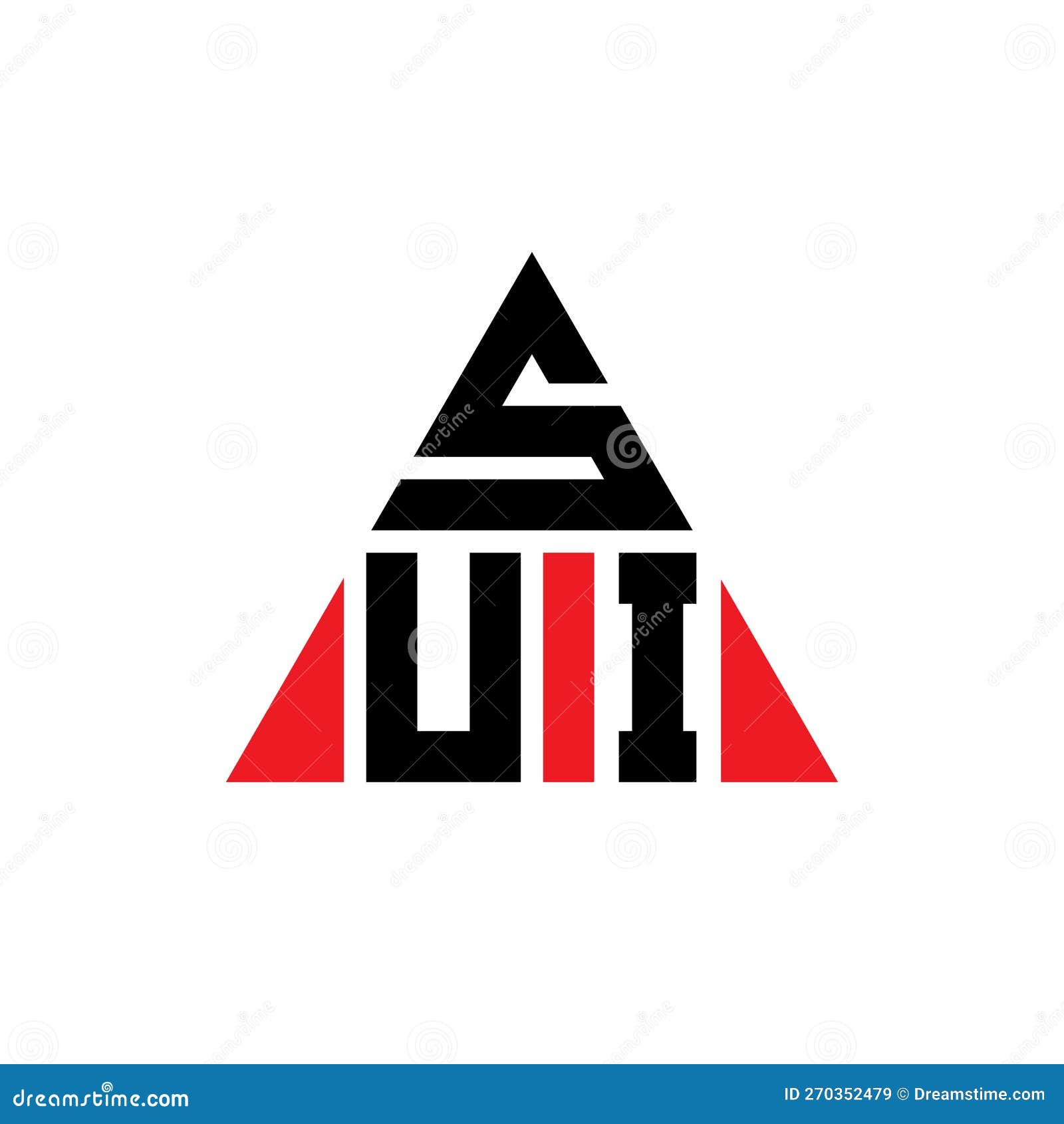 SUI Triangle Letter Logo Design with Triangle Shape. SUI Triangle Logo ...