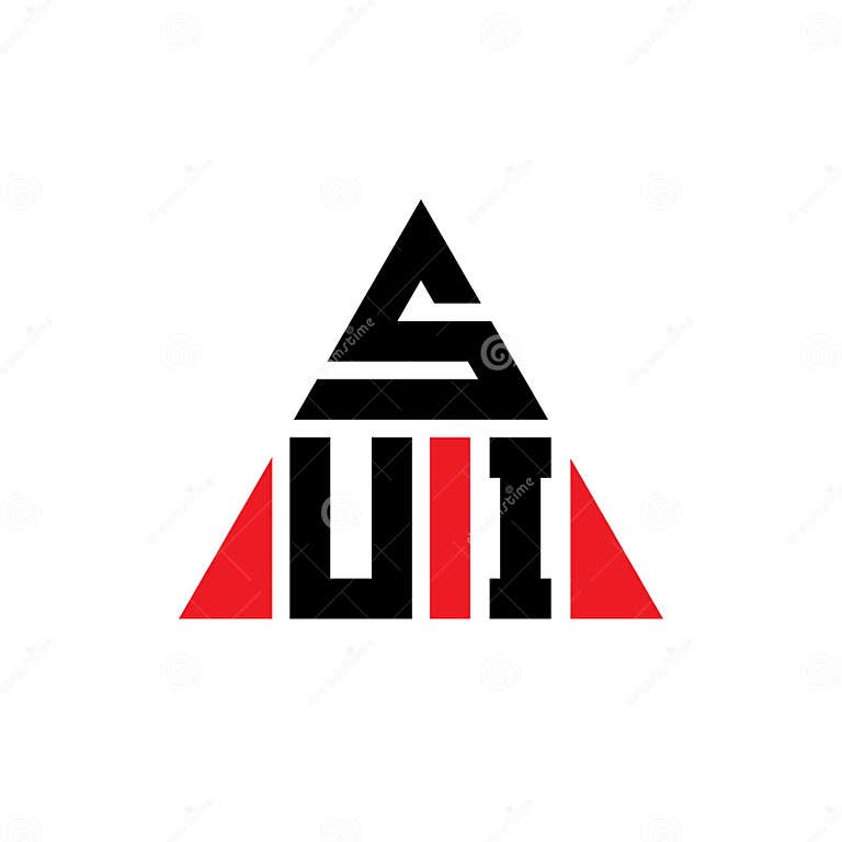 SUI Triangle Letter Logo Design with Triangle Shape. SUI Triangle Logo ...