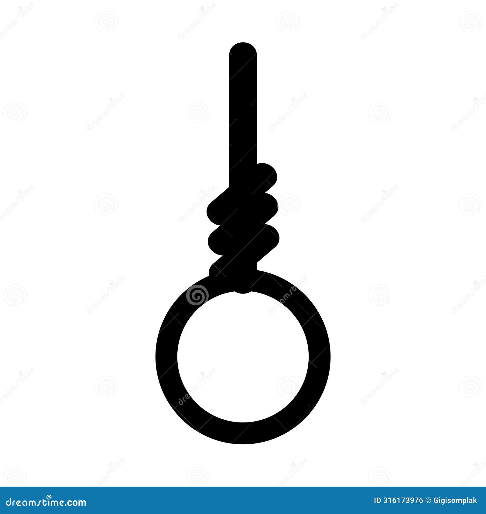Suicide, Simple Vector Hanging Rope, Illustration Suicide Stock Vector ...