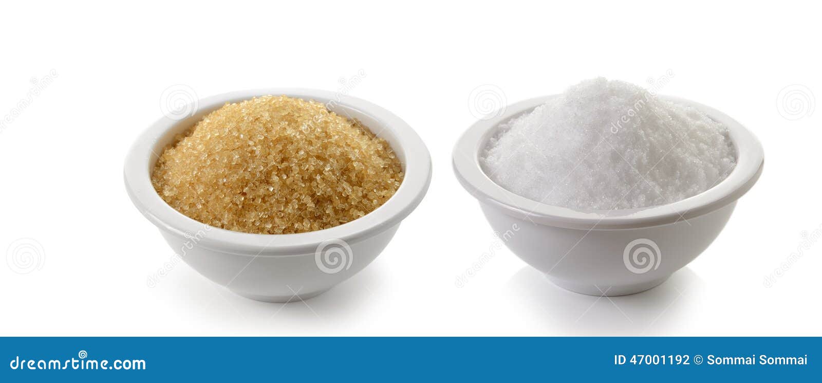 Suiker En Zout Op Witte Achtergrond Stock Foto - Image of zoet, suiker ...