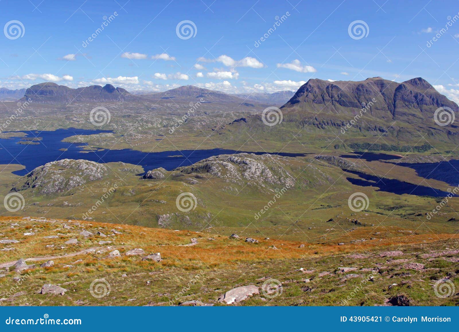 Suilven and Cul Mor stock image. Image of mountain, view - 43905421