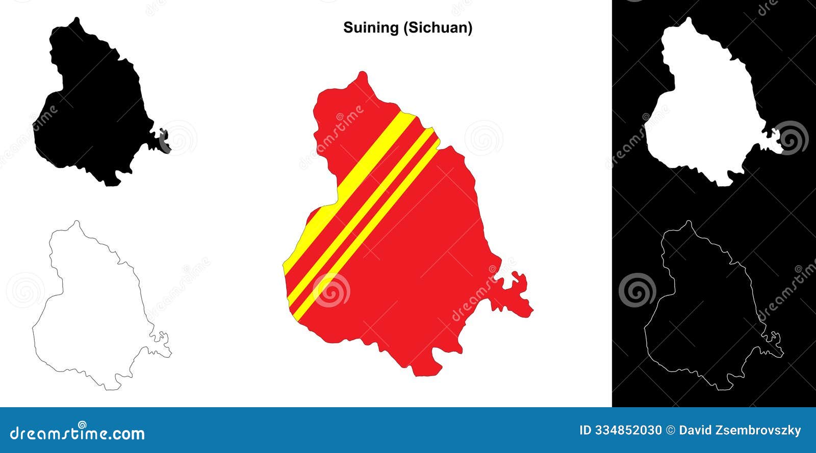 Suining outline map stock illustration. Illustration of geography ...