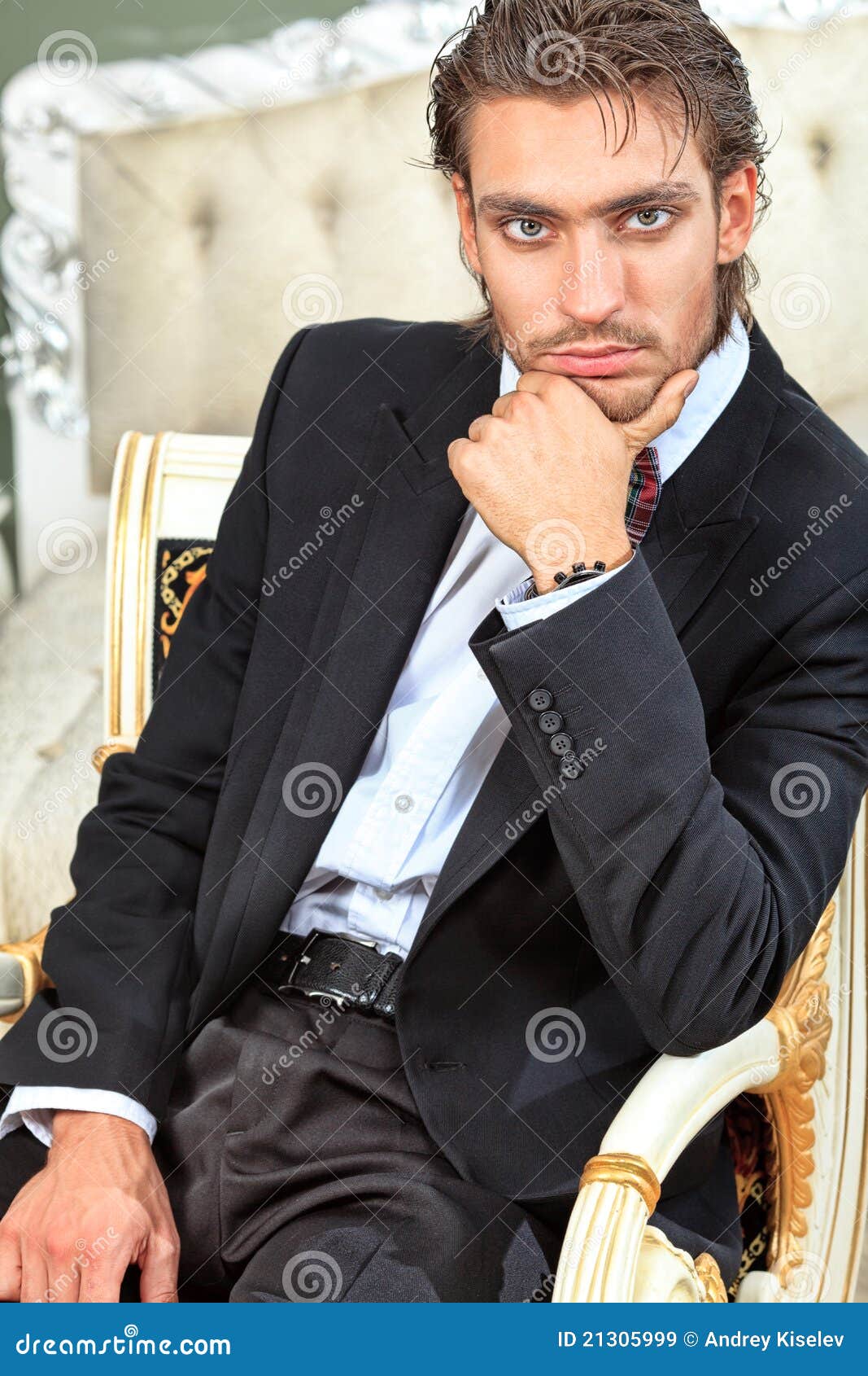 Suit stock image. Image of beauty, handsome, model, adult - 21305999