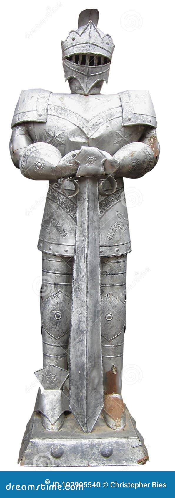 Suit of Armor stock photo. Image of metal, sword, shining - 102905540