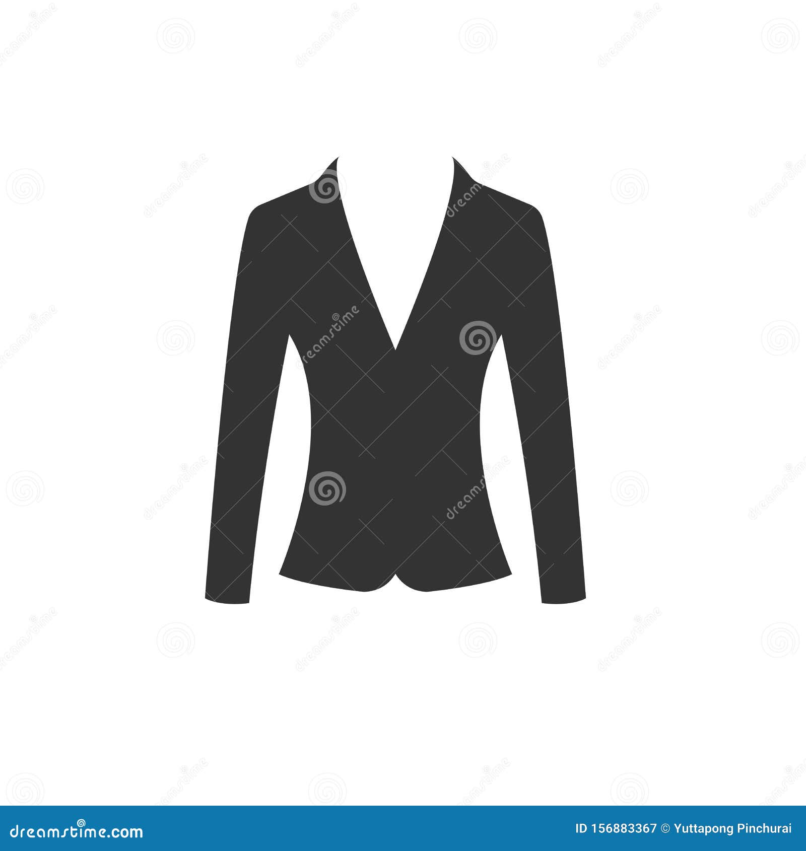 Suit Icon Isolated on White Background. Vector Illustration. Symbol ...
