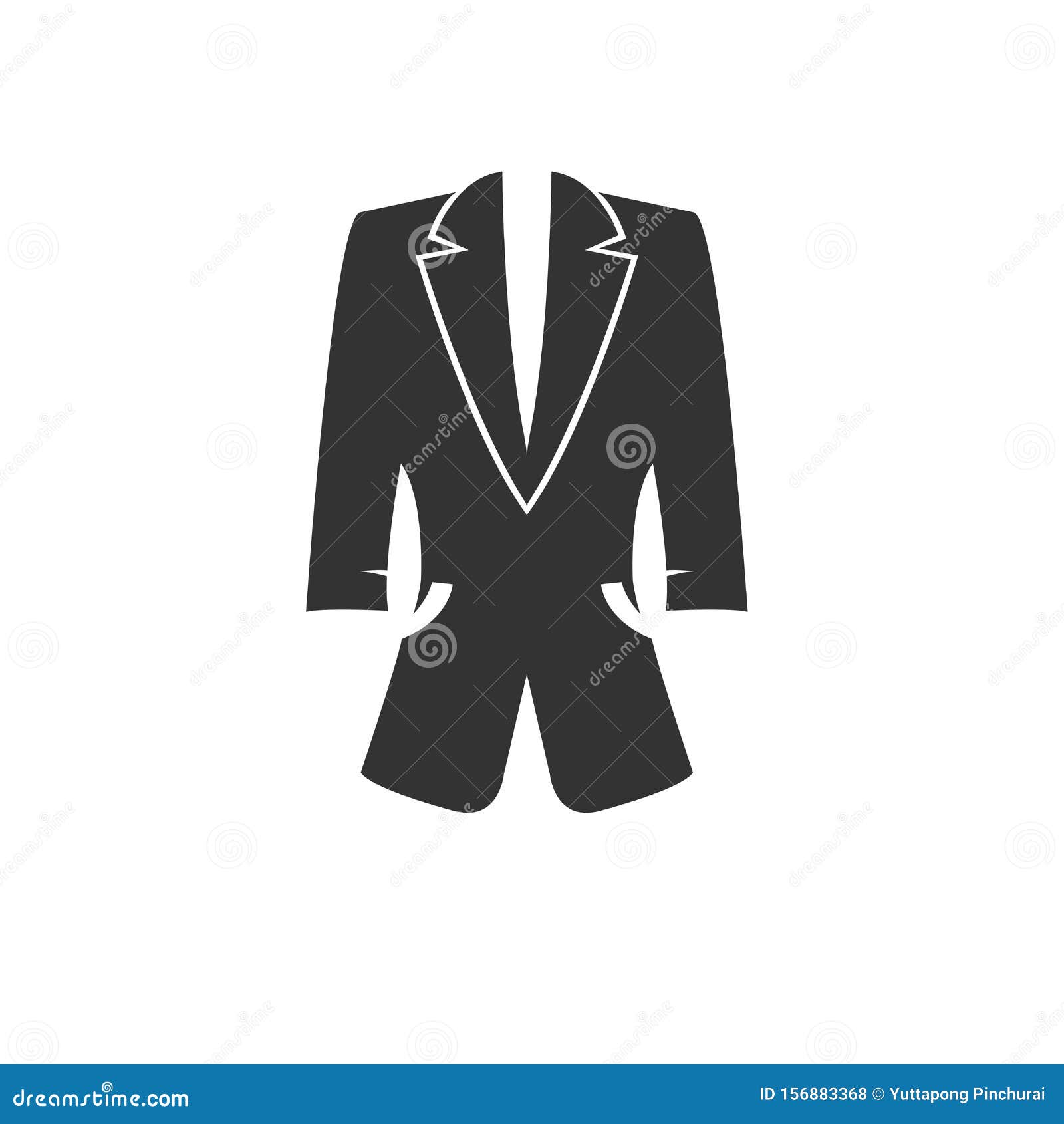 Suit Icon Isolated on White Background. Vector Illustration. Symbol ...