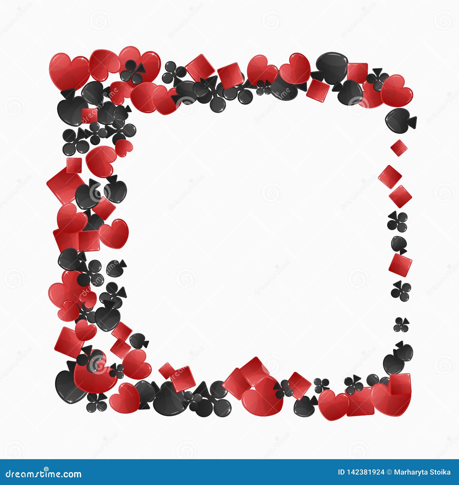 Suit card frame. stock vector. Illustration of border - 142381924