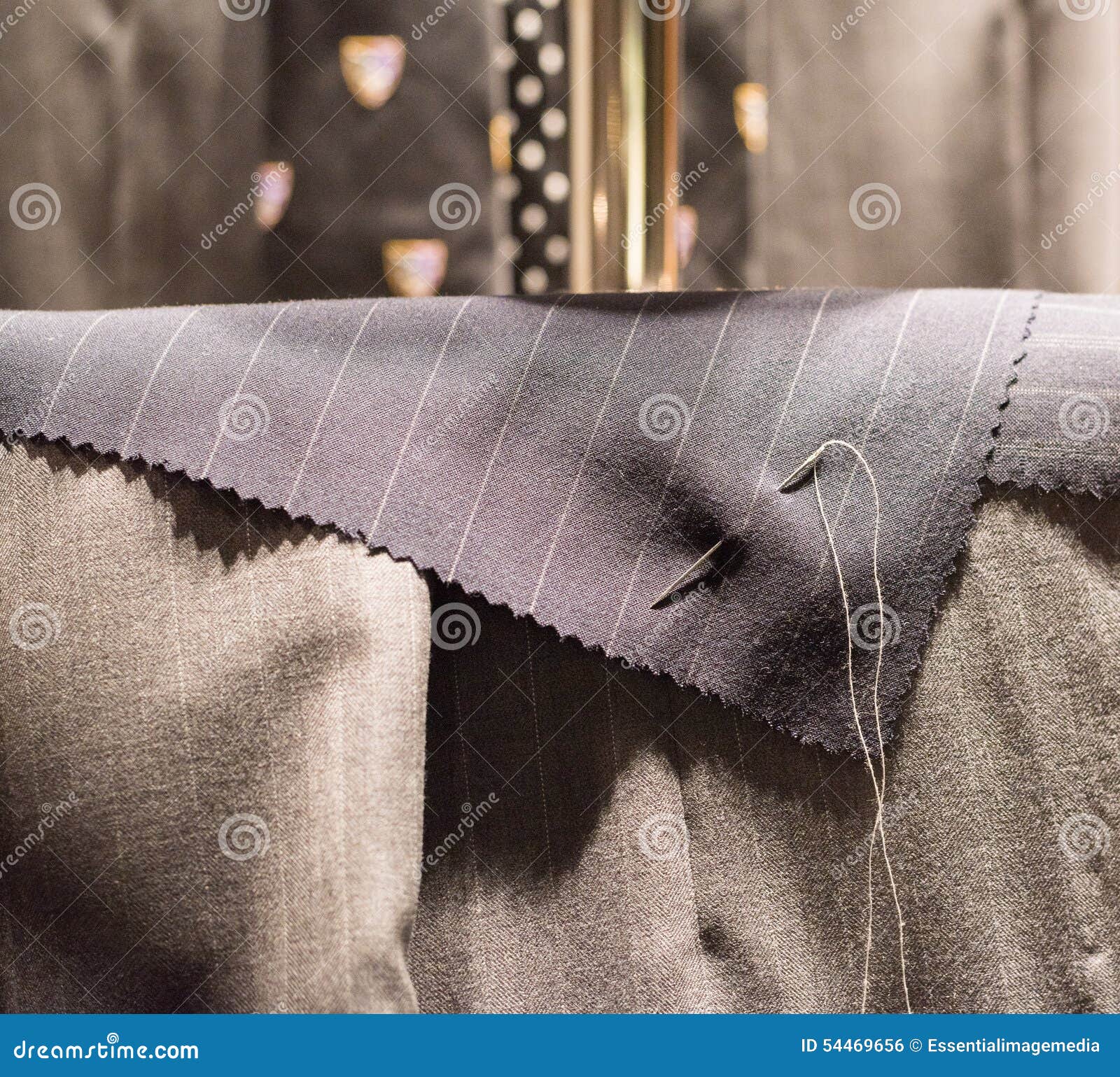 Suit Cloth Needle and Thread Stock Photo - Image of design, gentleman ...