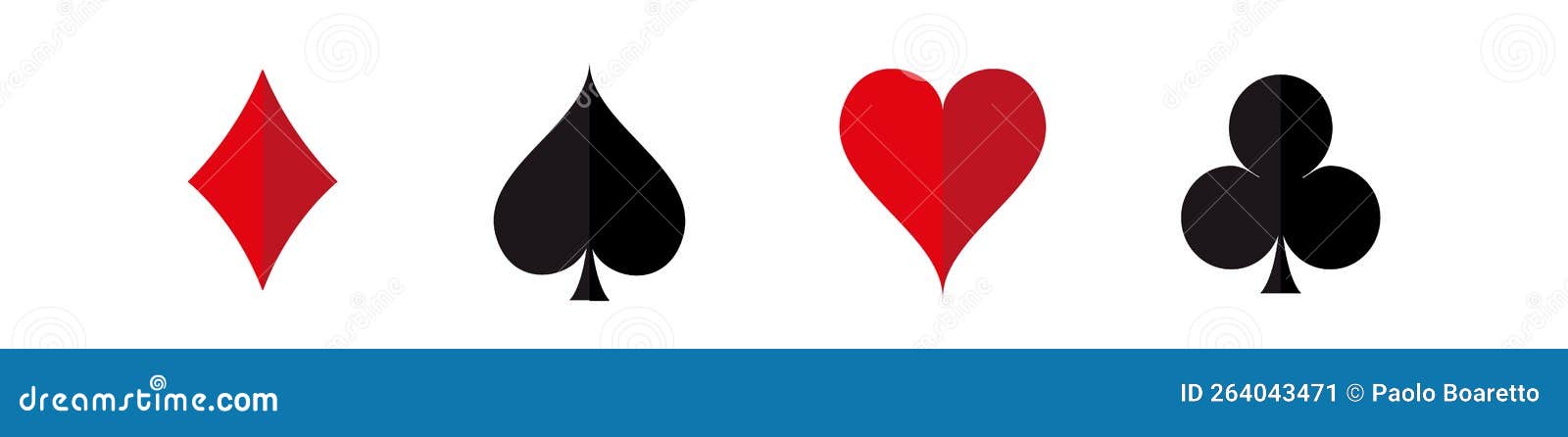 Suit Deck of Playing Cards on White Background. Stock Illustration ...