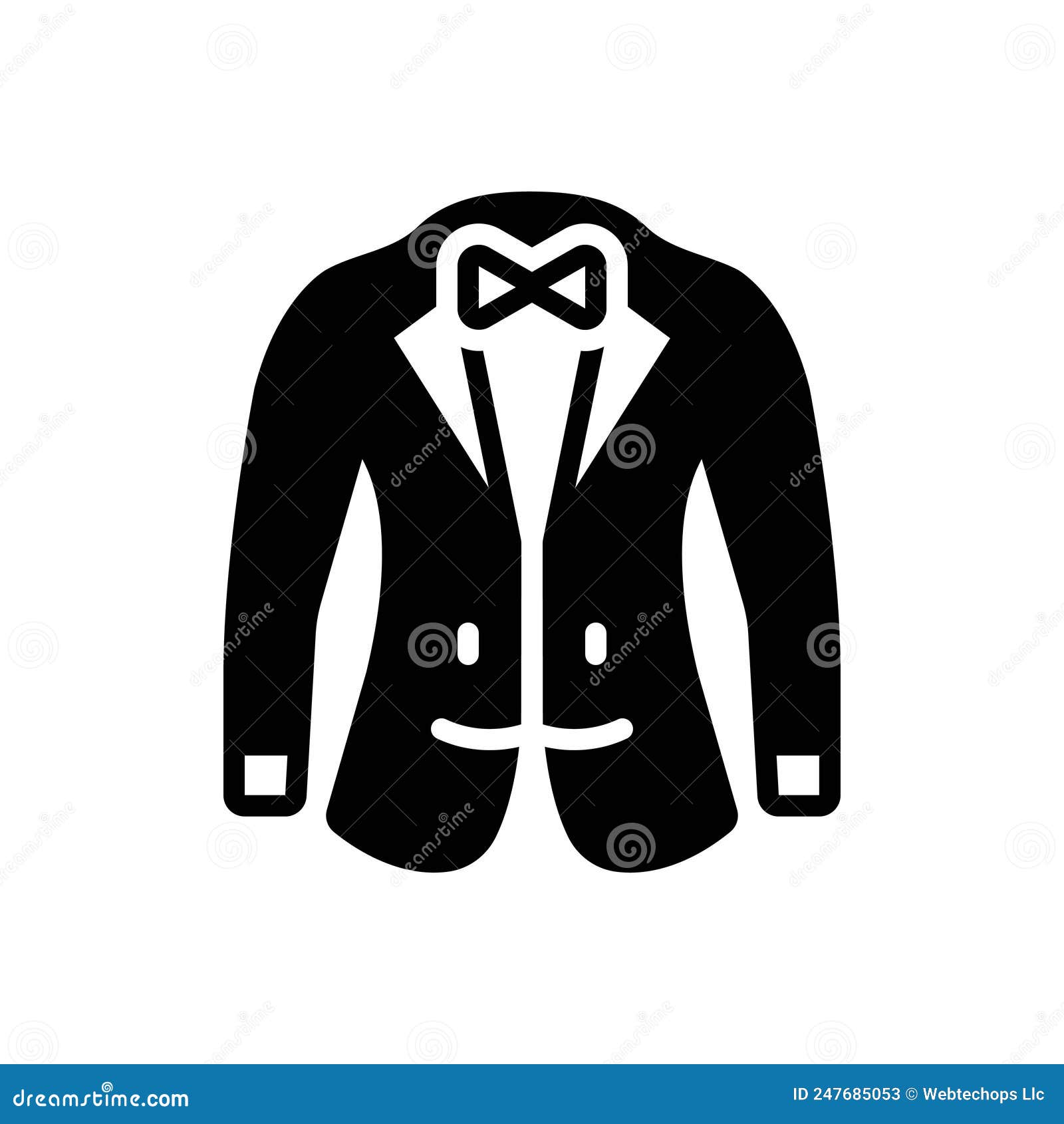 Black Solid Icon for Suit, Formal and Getup Stock Vector - Illustration ...