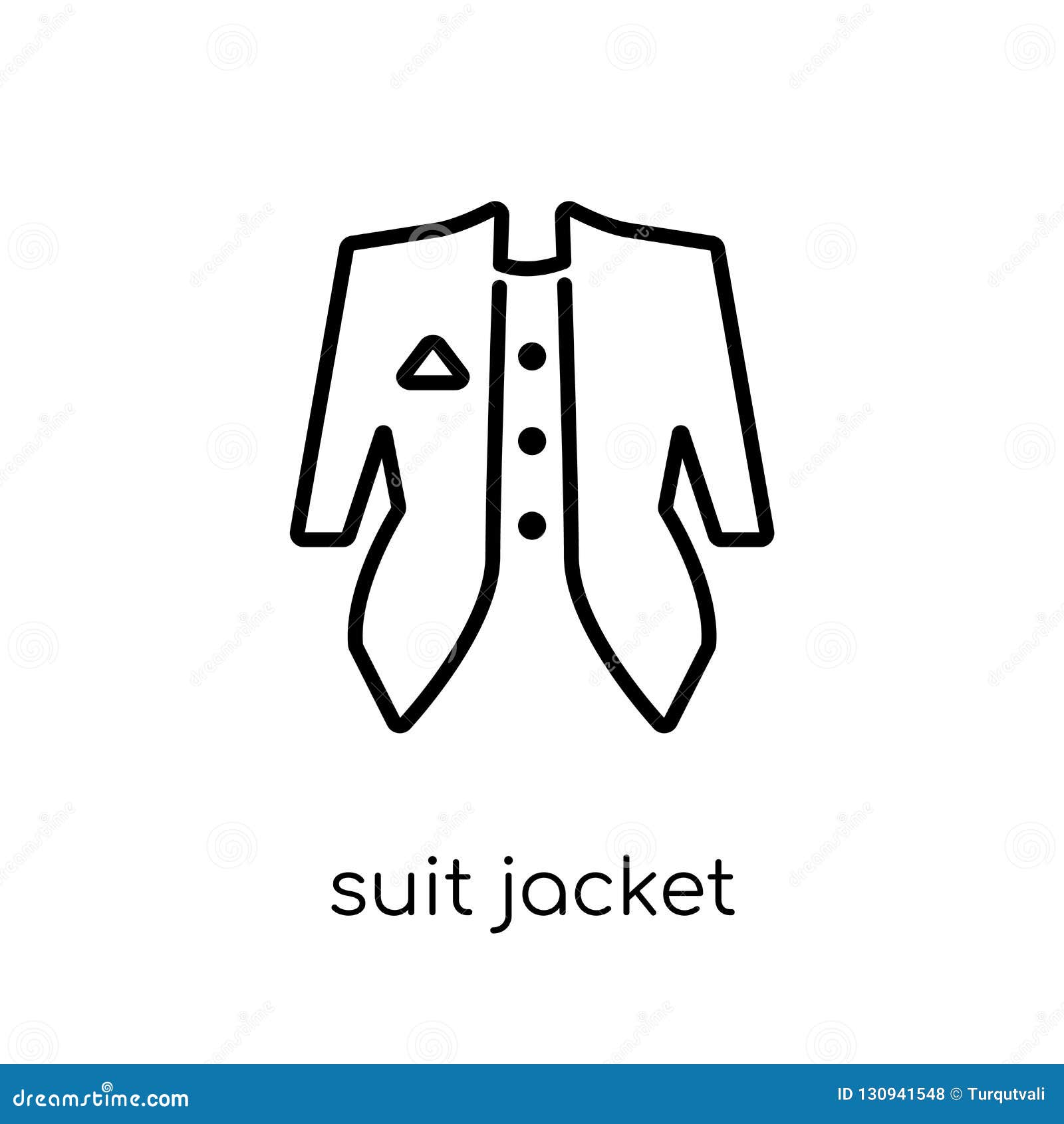 Suit Jacket Icon from Suit Jacket Collection. Stock Vector ...