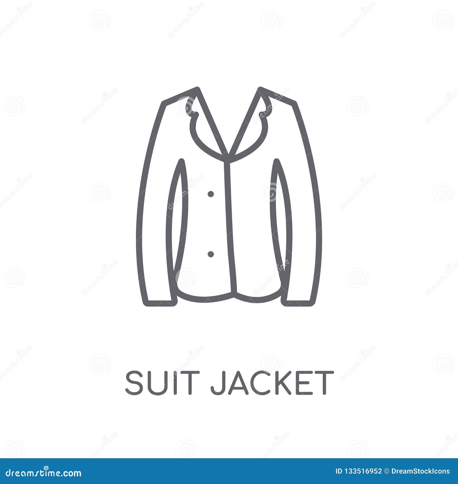 Suit Jacket Linear Icon. Modern Outline Suit Jacket Logo Concept Stock ...