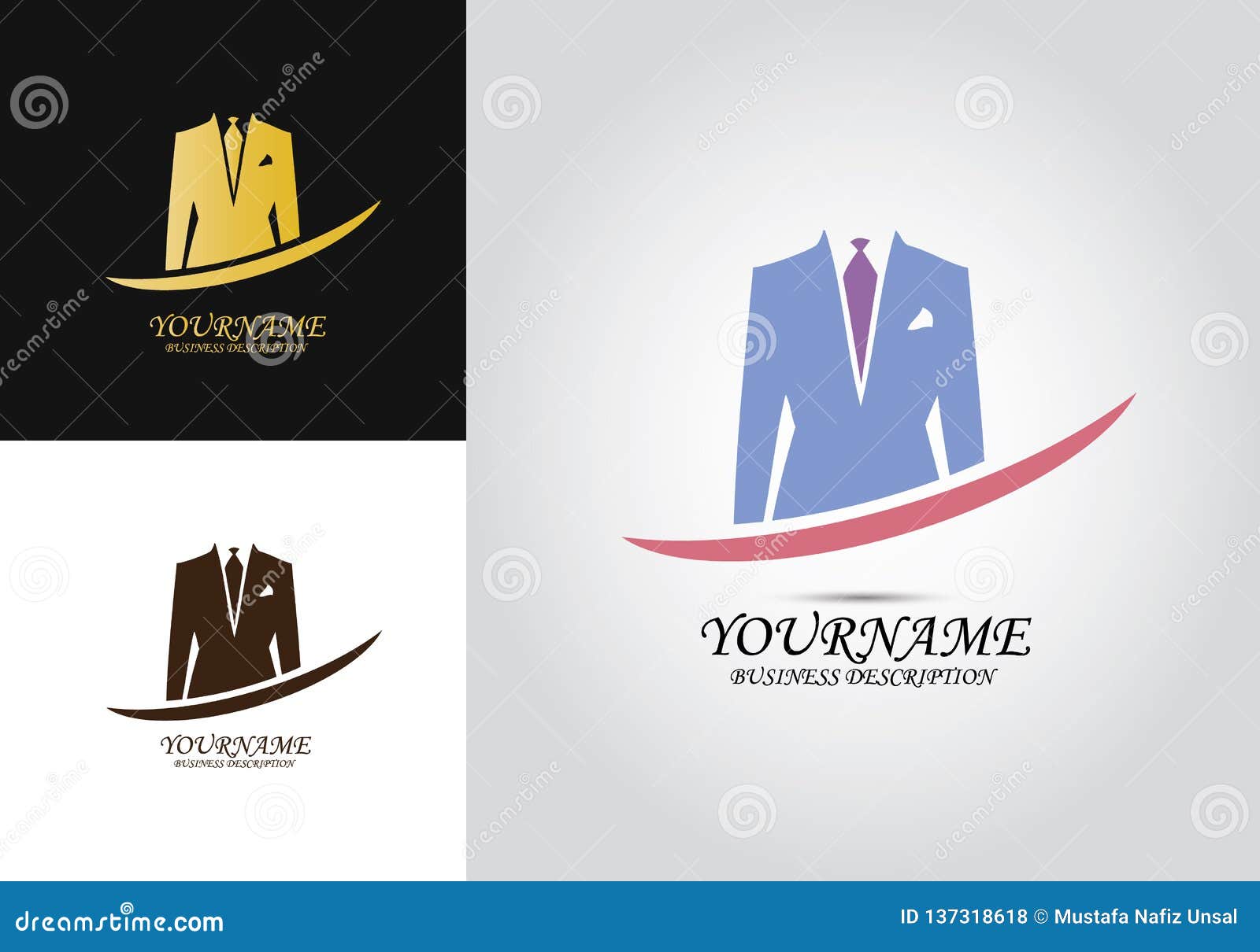Suit Jacket Men Logo stock vector. Illustration of classic - 137318618