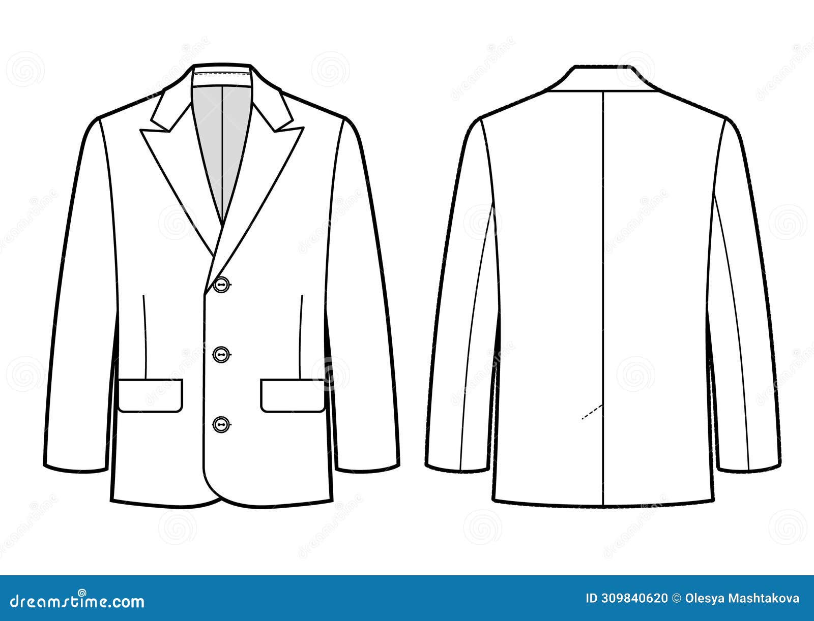 Suit Jacket. Men S Office Wear Stock Vector - Illustration of formal ...