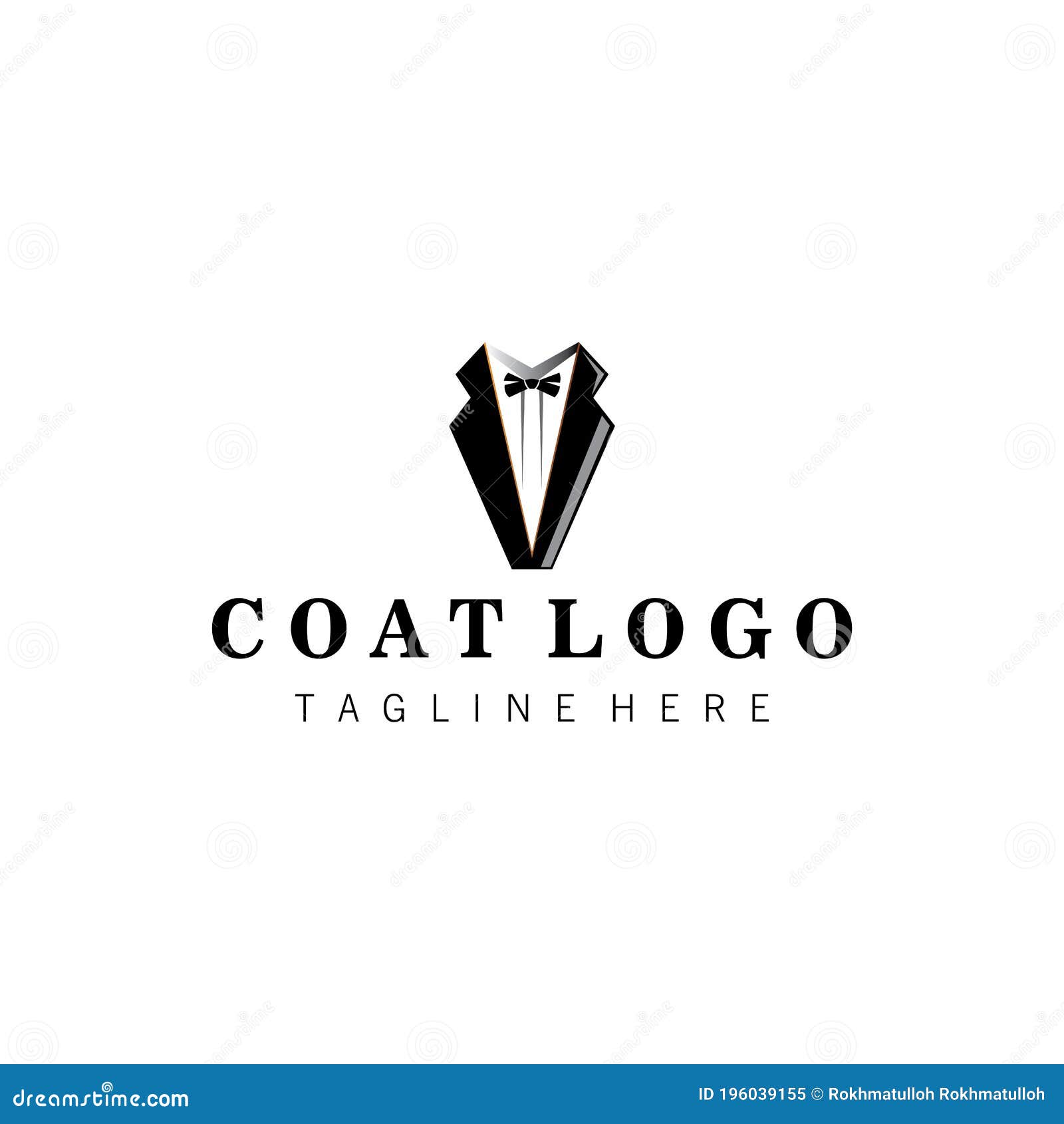 Suit Logo Design Vector Illustration Black Template Stock Vector ...