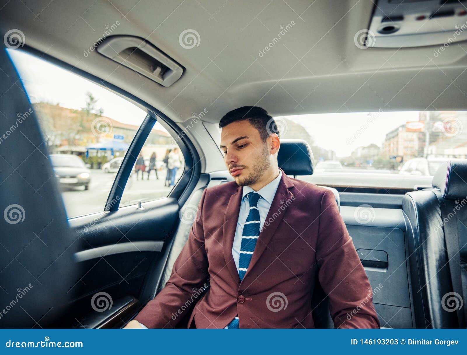 Suit Man Driving in a Luxury Car Stock Image - Image of businesspeople ...
