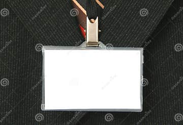 Suit and name tag stock image. Image of pass, admittance - 1064495
