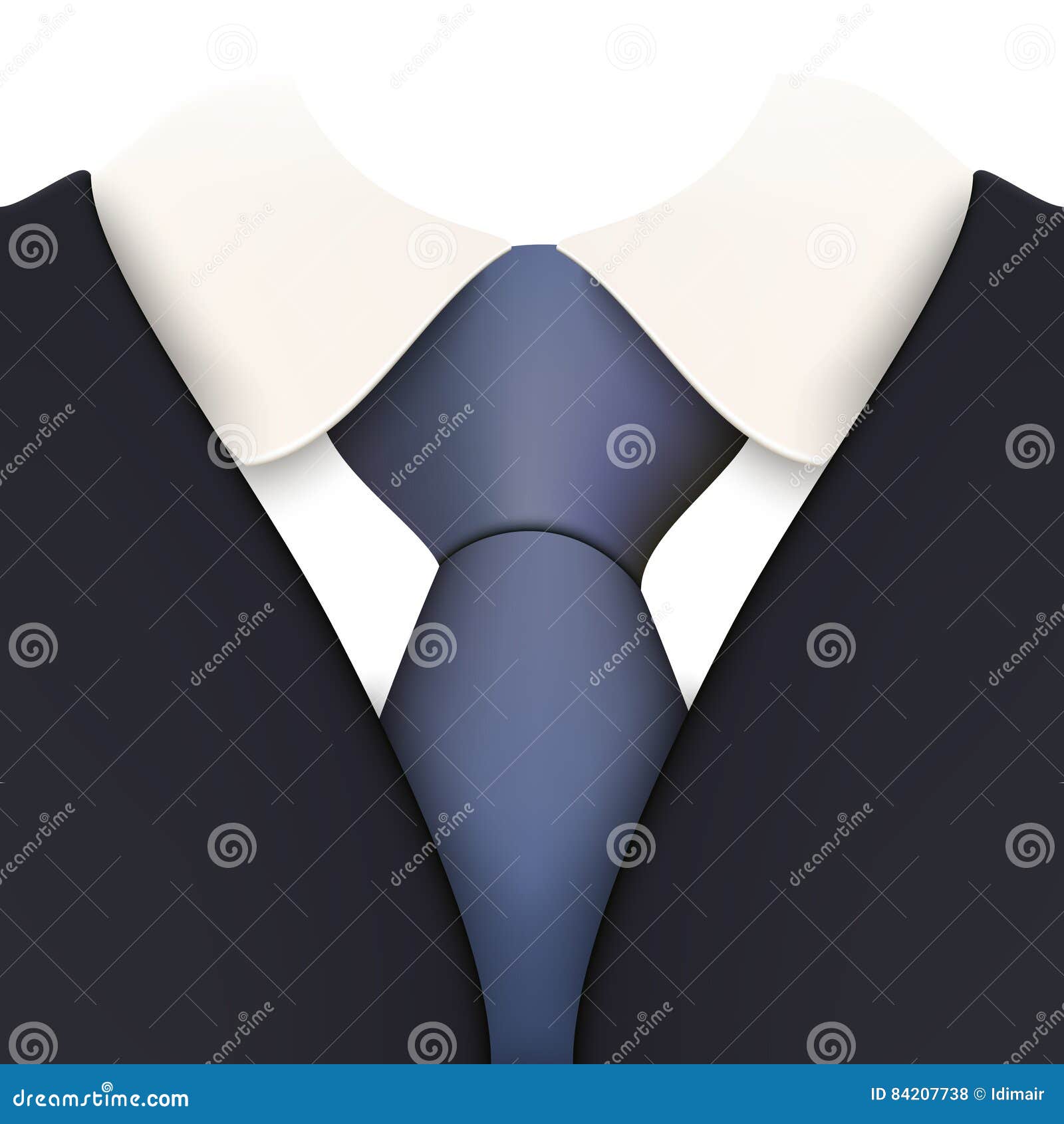 Suit with Necktie Close Up Vector Stock Vector - Illustration of person ...