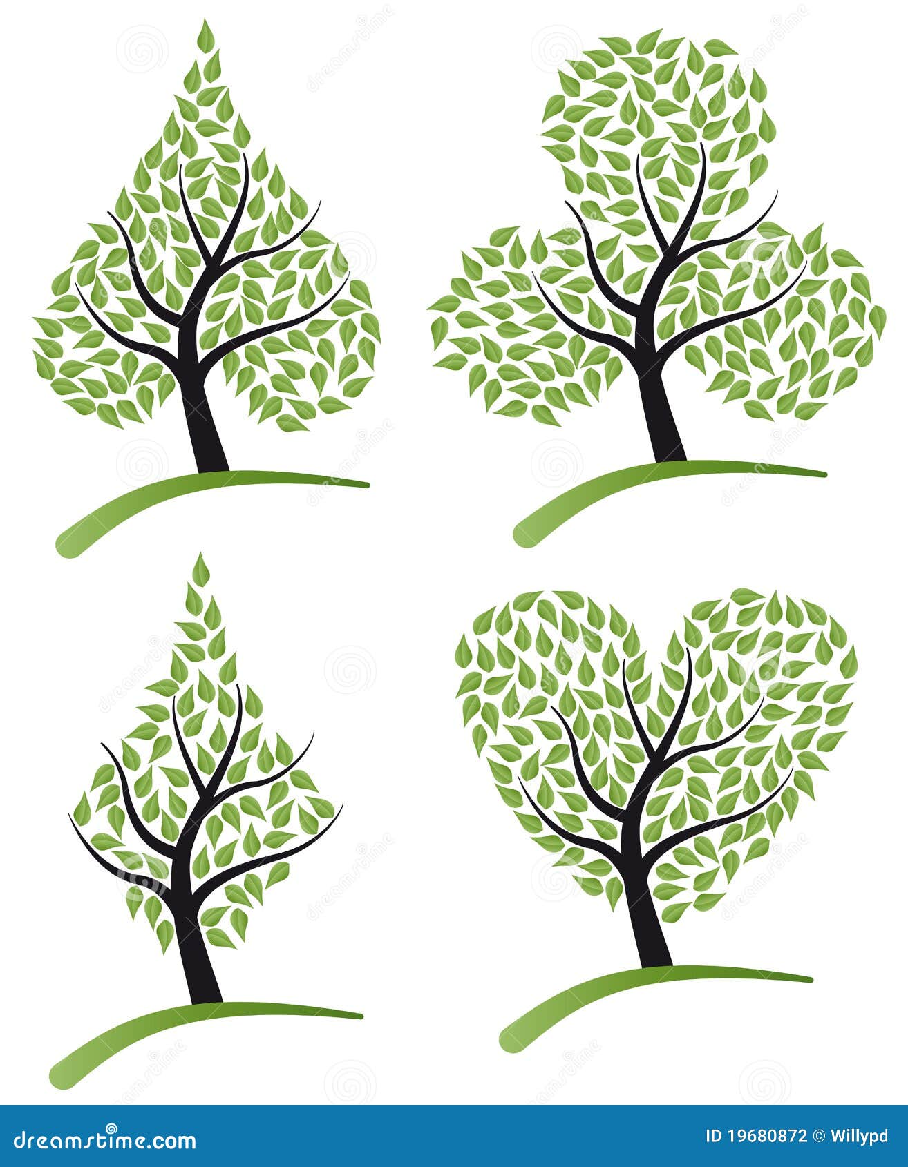 Suit poker tree stock vector. Illustration of foliage - 19680872