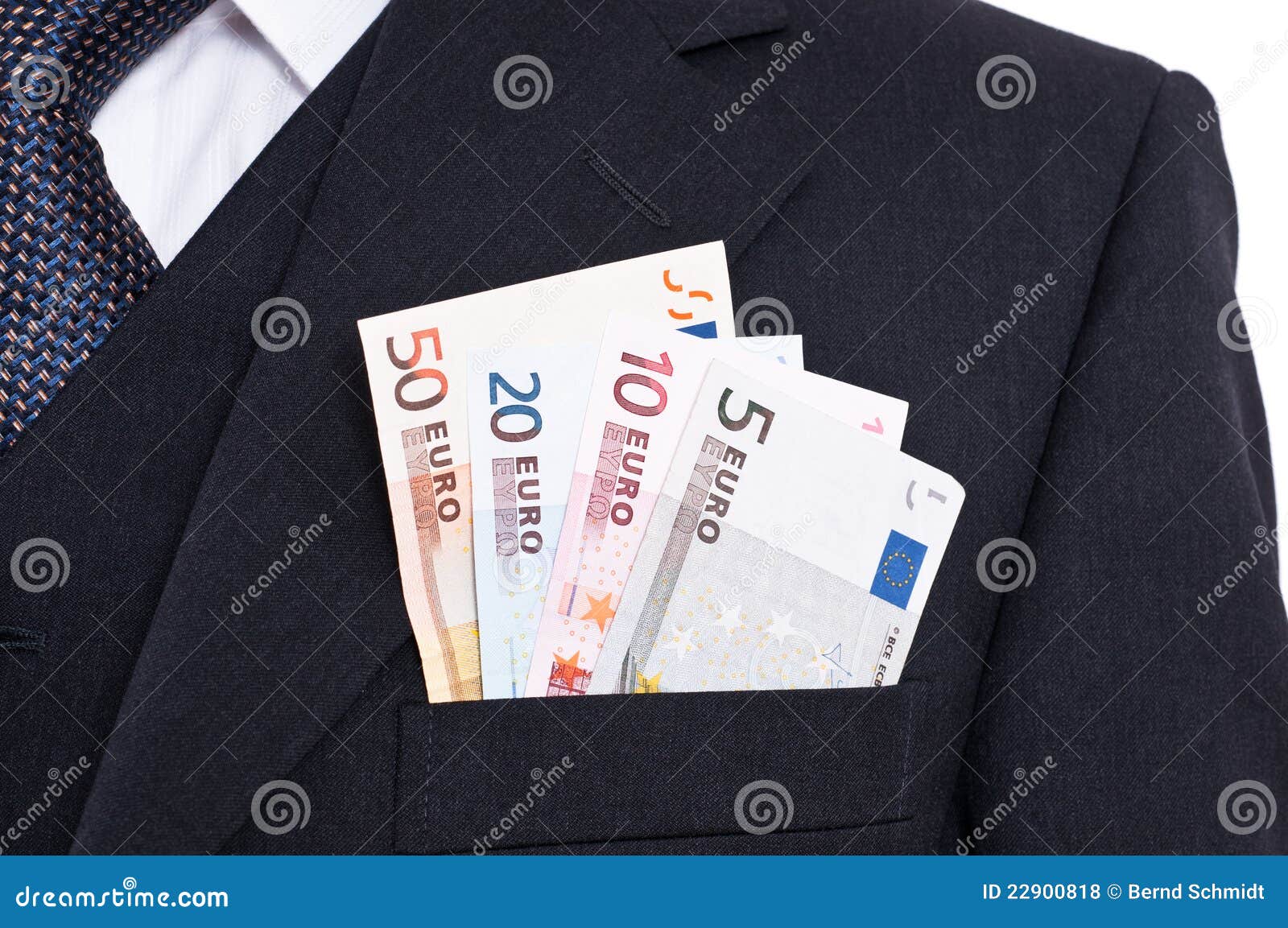 Suit with Tie and Euro Notes Stock Photo - Image of euro, closeup: 22900818