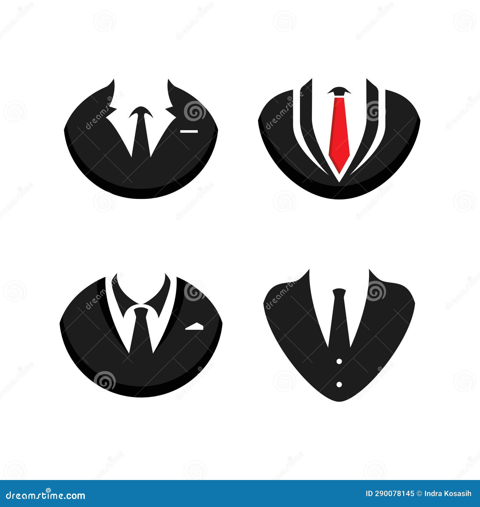 Suit and Tie Vector Logo Icon Illustration Stock Vector - Illustration ...