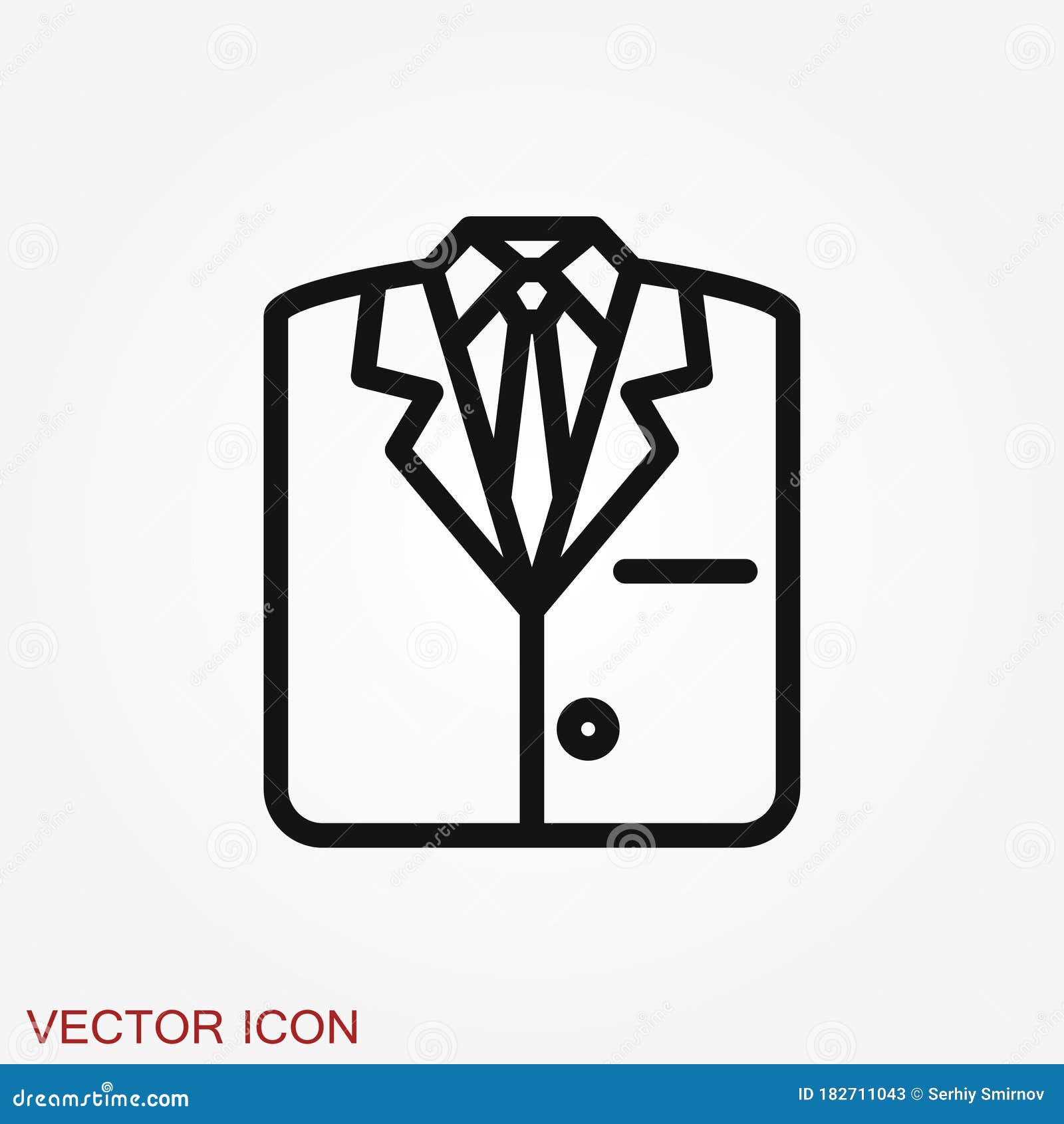 Suit Vector Icon Symbol Isolated on Background.. Vector Art Stock ...