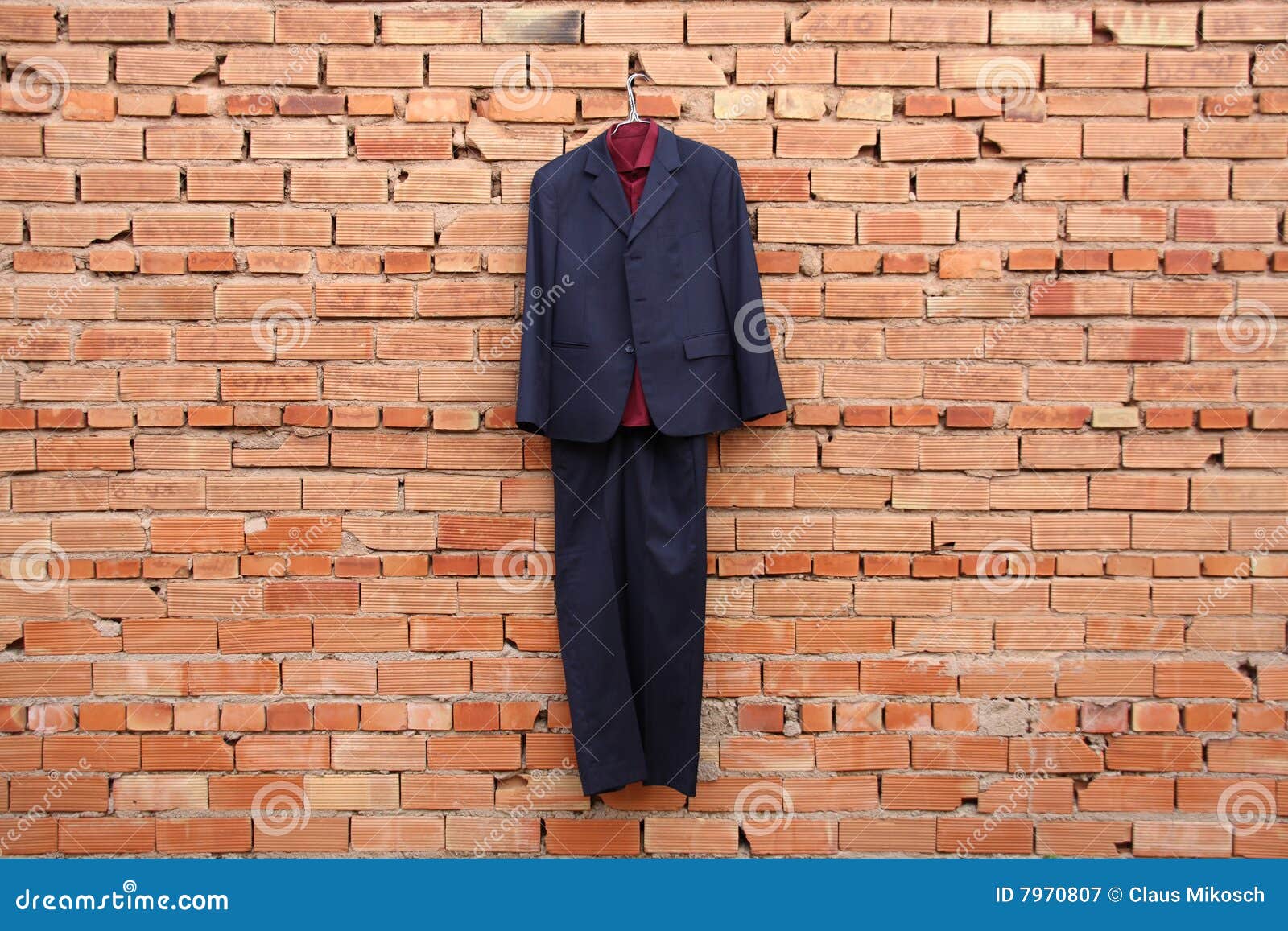 Suit on a wall stock image. Image of trousers, uniform - 7970807