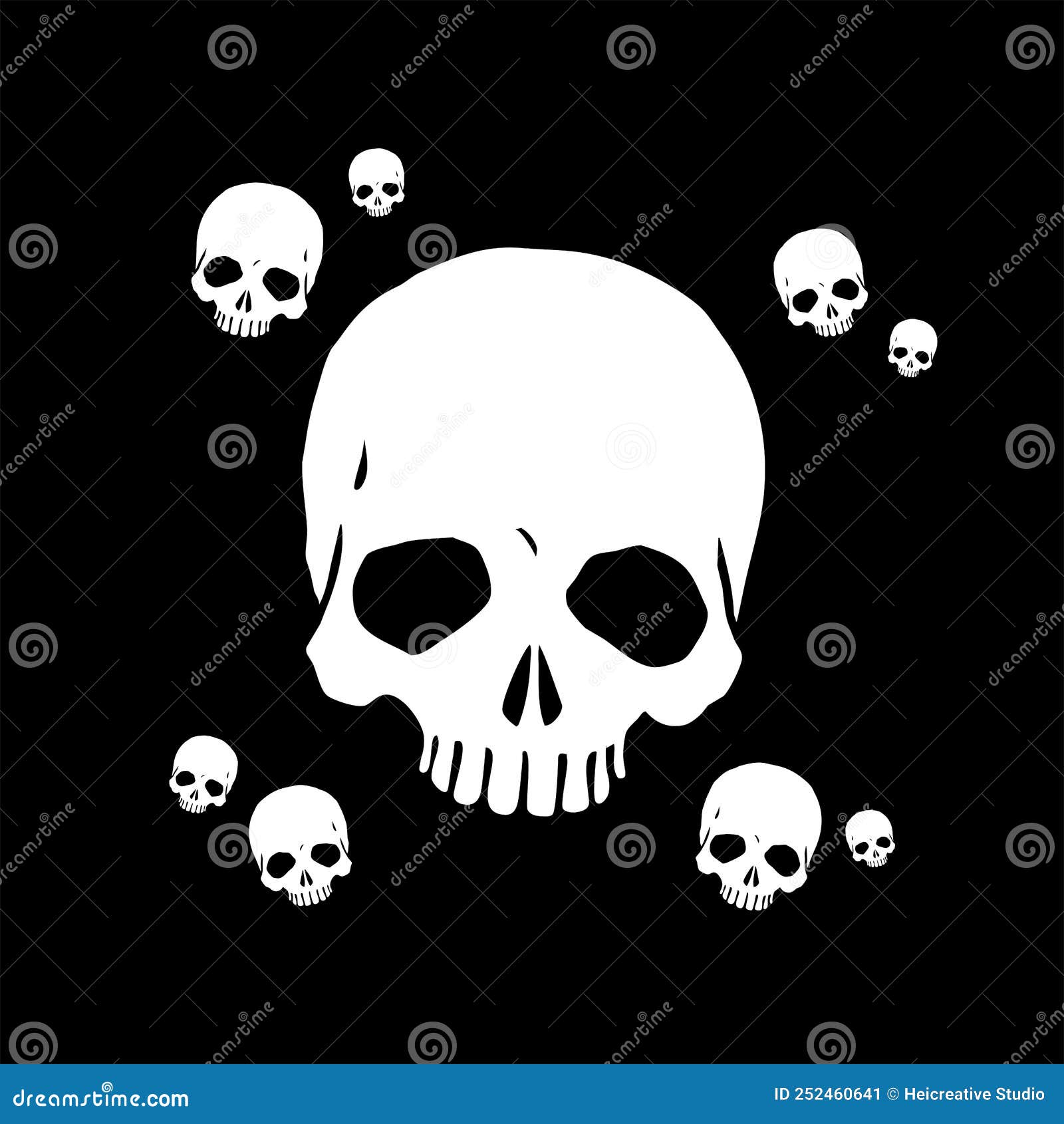 Simple Skull Head Pattern Illustration Vector Stock Vector ...