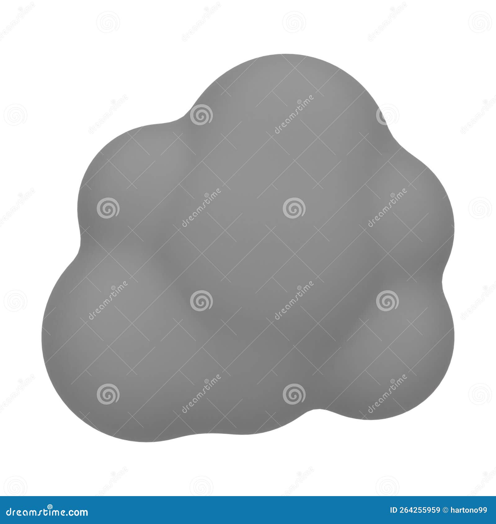 Gray Tree 3D Illustration Isolated on White Background Stock ...