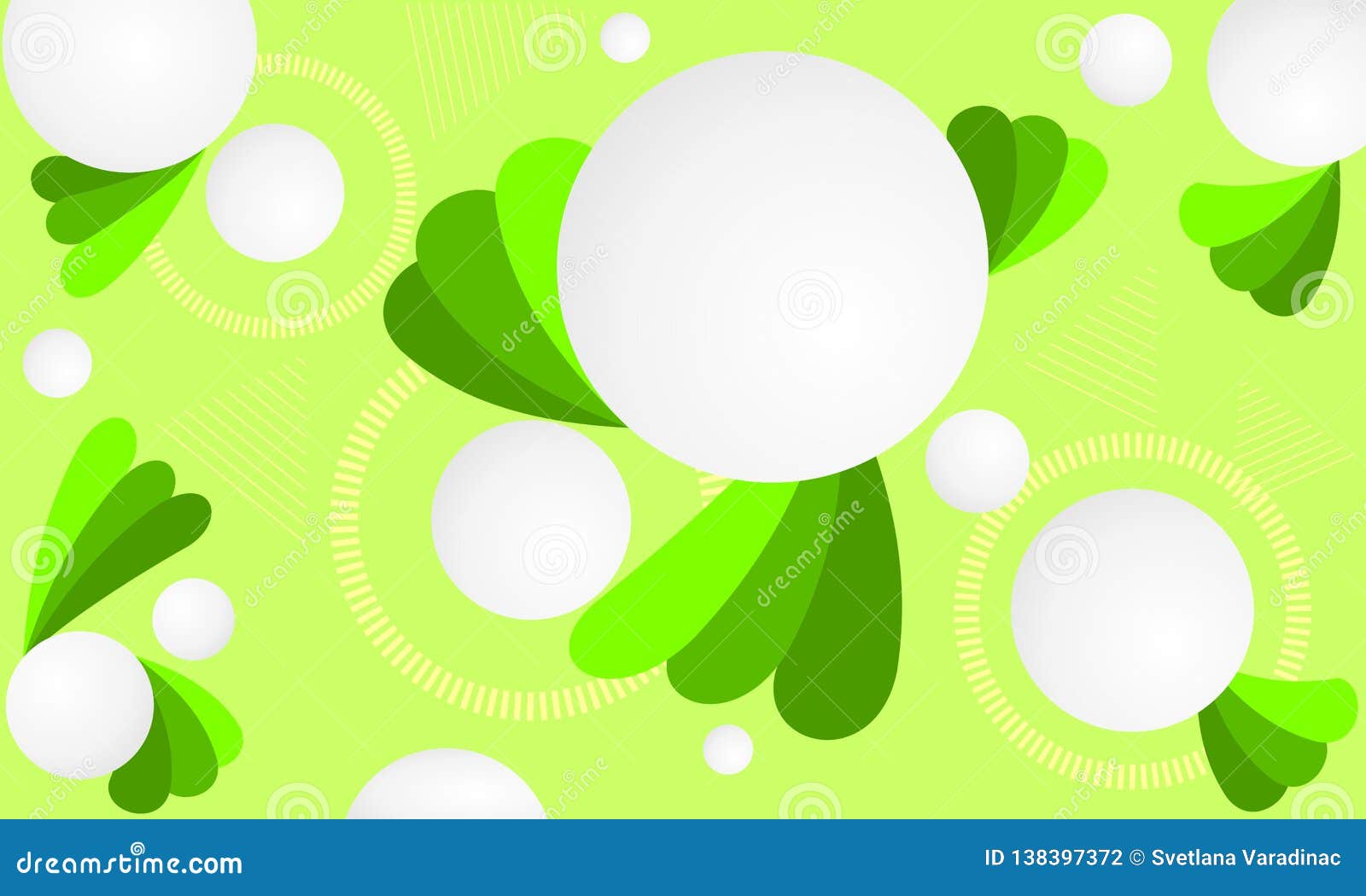 Vector Modern Abstract Background with Green Flow Shape. Stock Vector ...