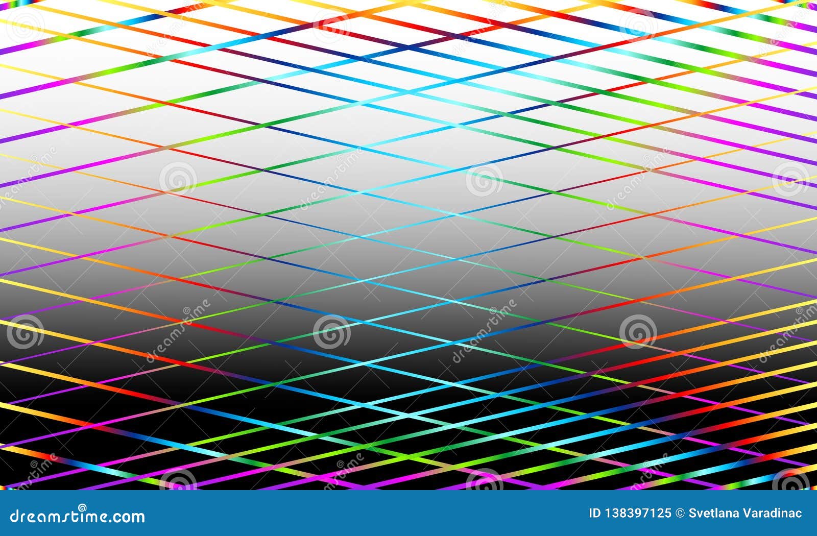 Abstract Vector Background with Cross Oblique Stripes of Rainbow Colors ...
